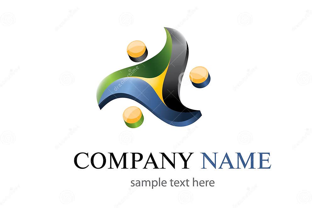 Three colors logo stock vector. Illustration of ideas - 17718185