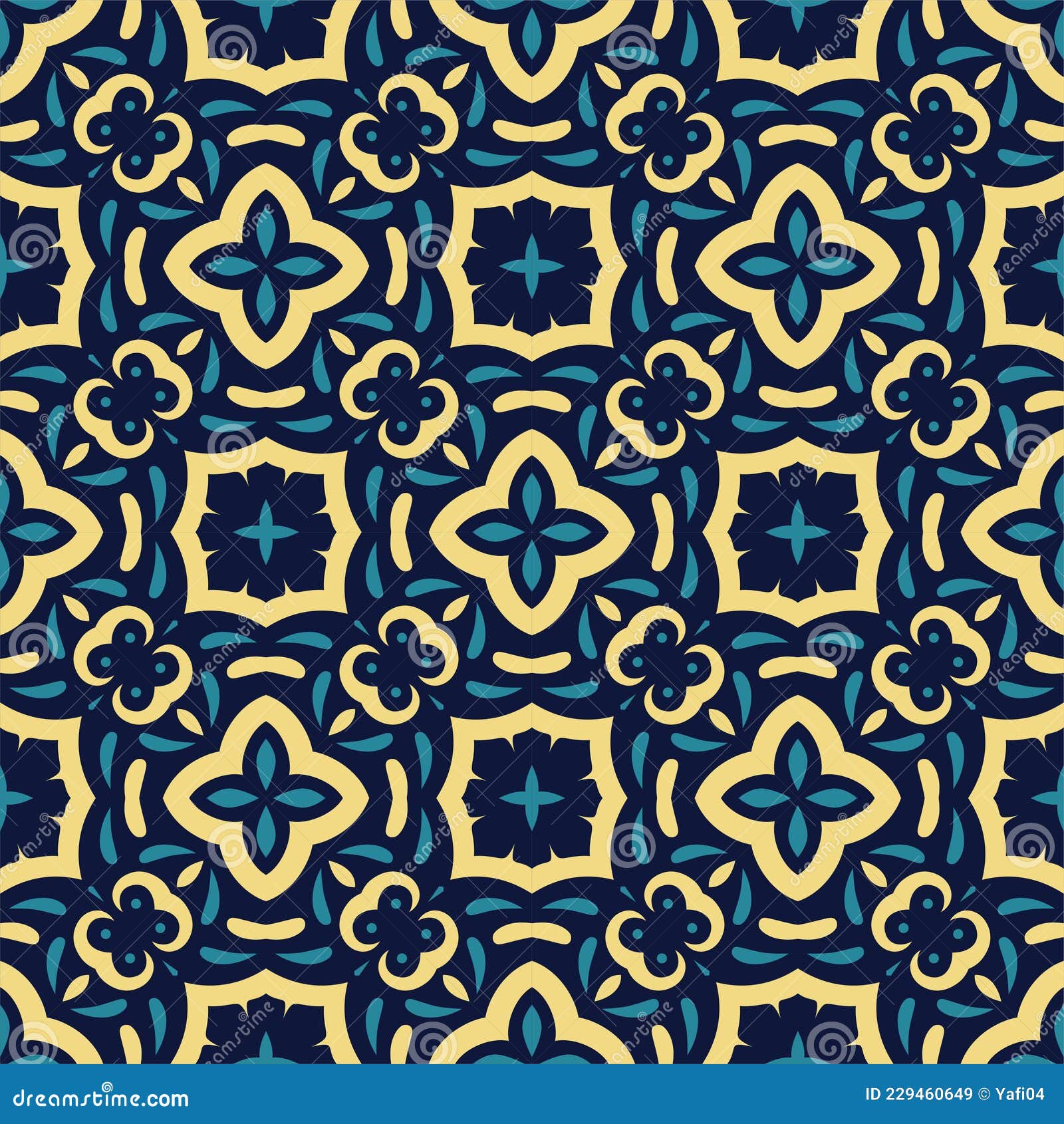 Three Colors Seamless Abstract Shape. Simple Pattern Ornament ...