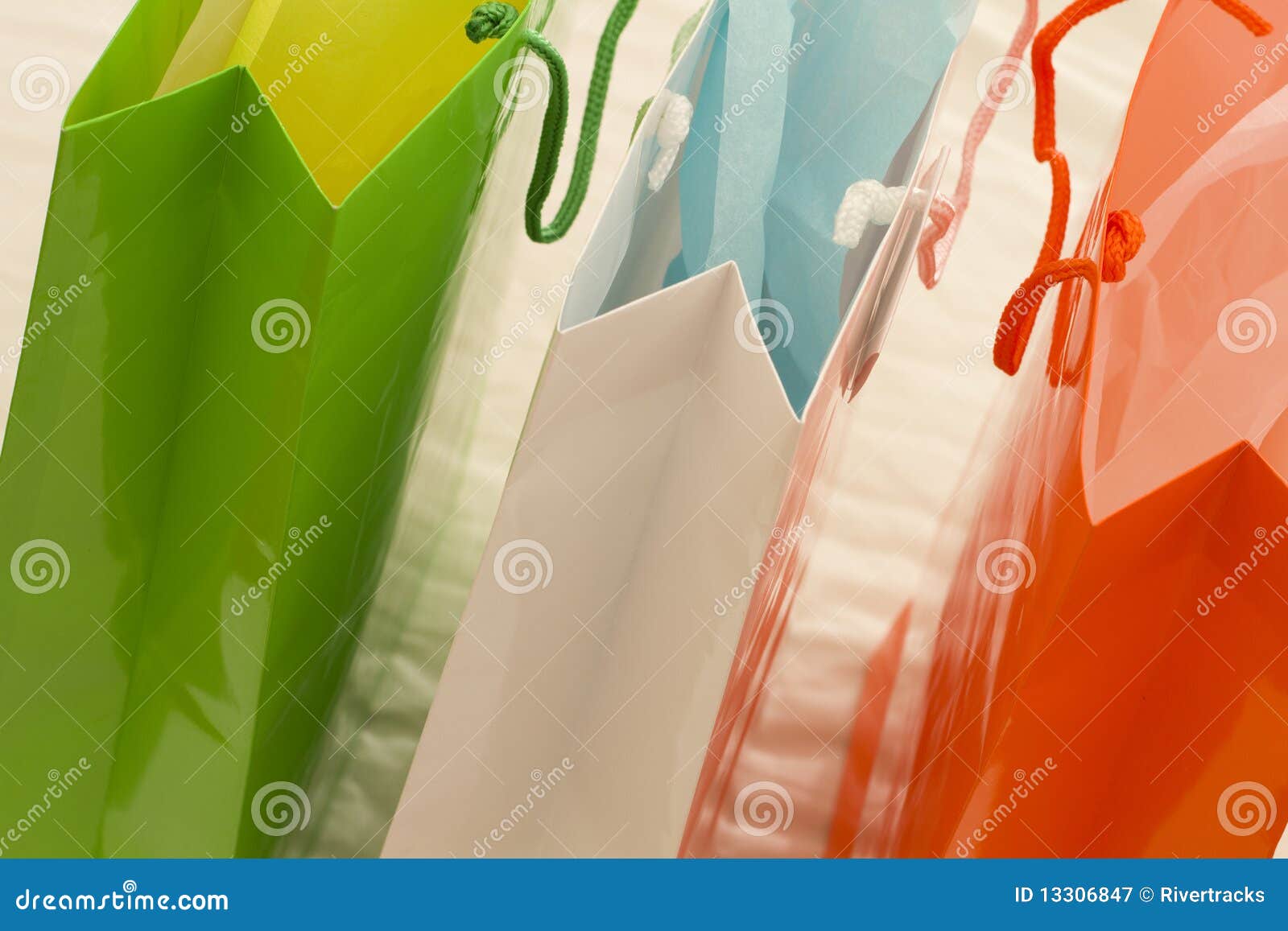 Three colors shopping bags stock image. Image of shop - 13306847