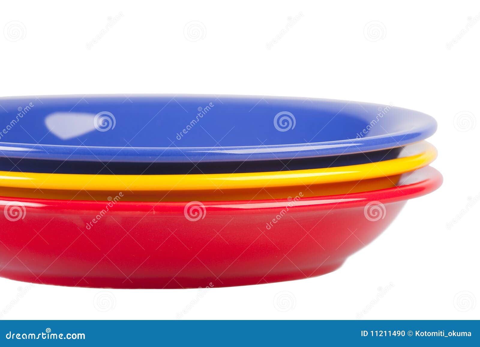 Two Colour Plates With Pasta On A Wood Background Stock Image ...