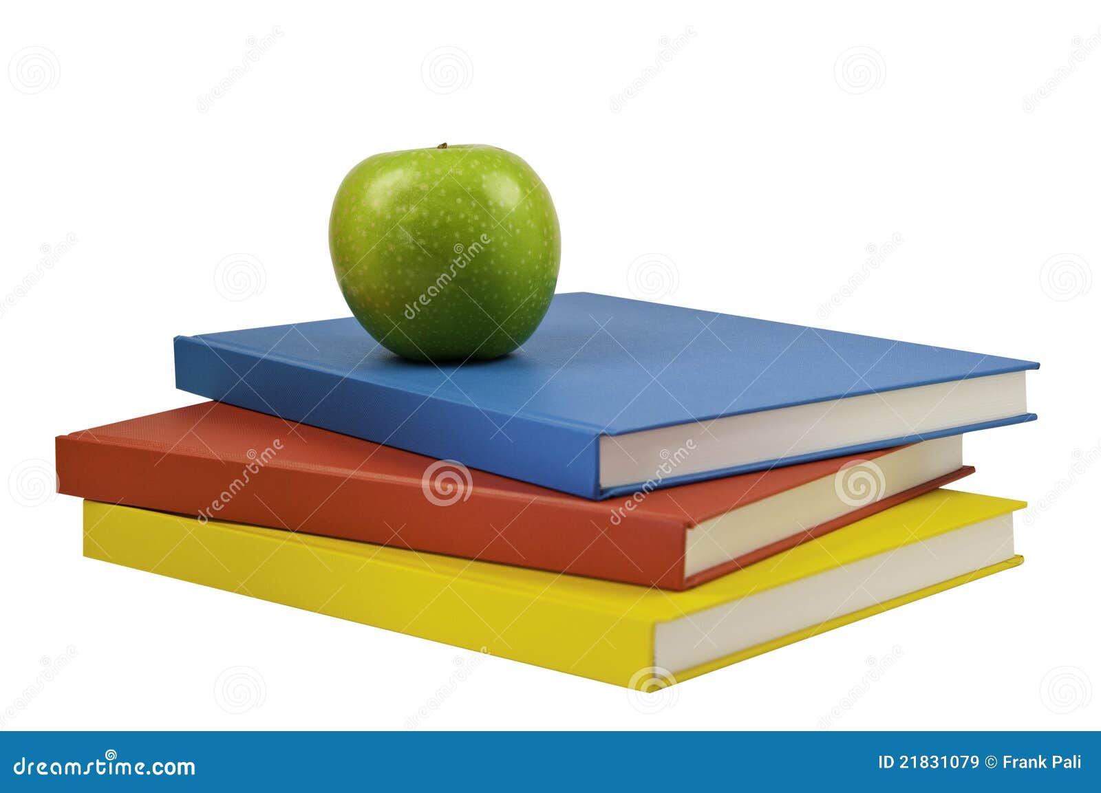Three coloured books stock image. Image of clipping, books - 21831079