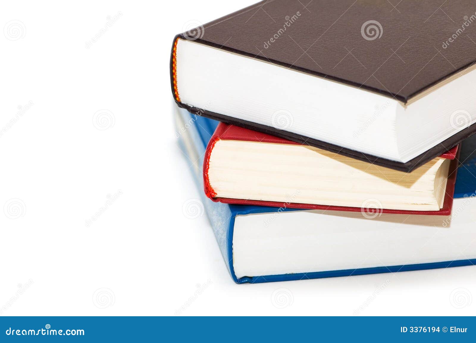 Three Colourful Books Isolated Stock Photo - Image of book, text: 3376194
