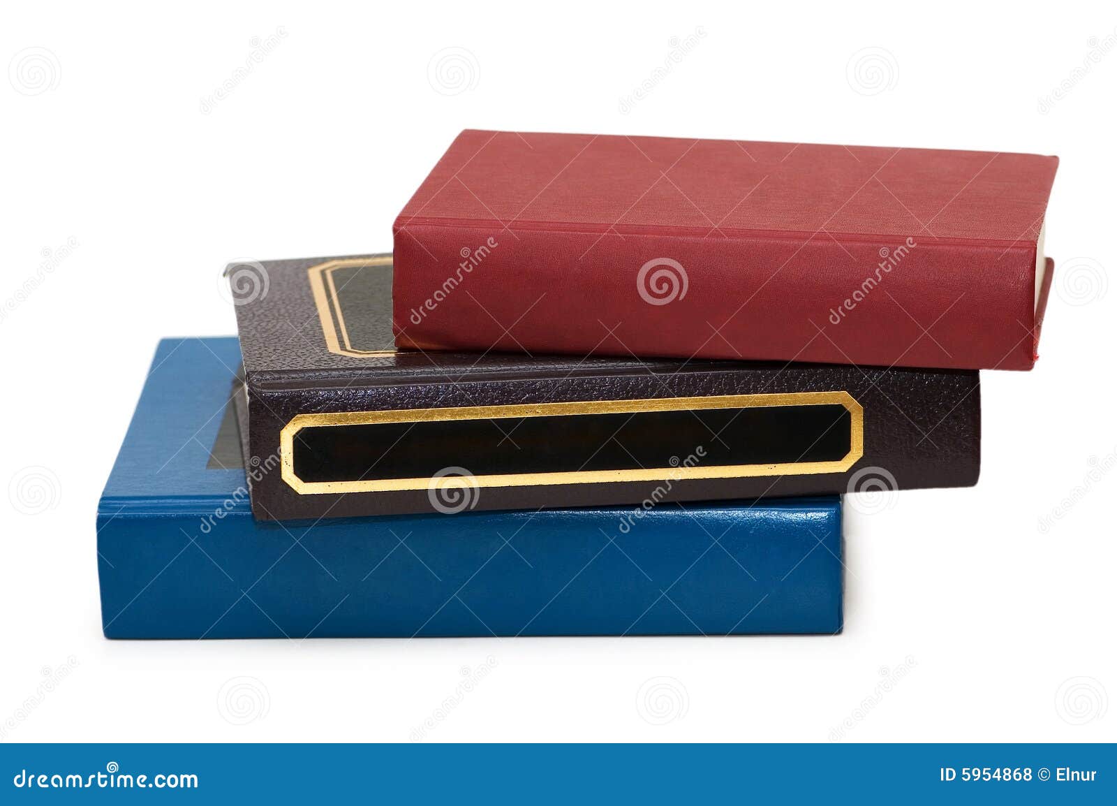 Three Colourful Books Isolated on the White Stock Photo - Image of ...