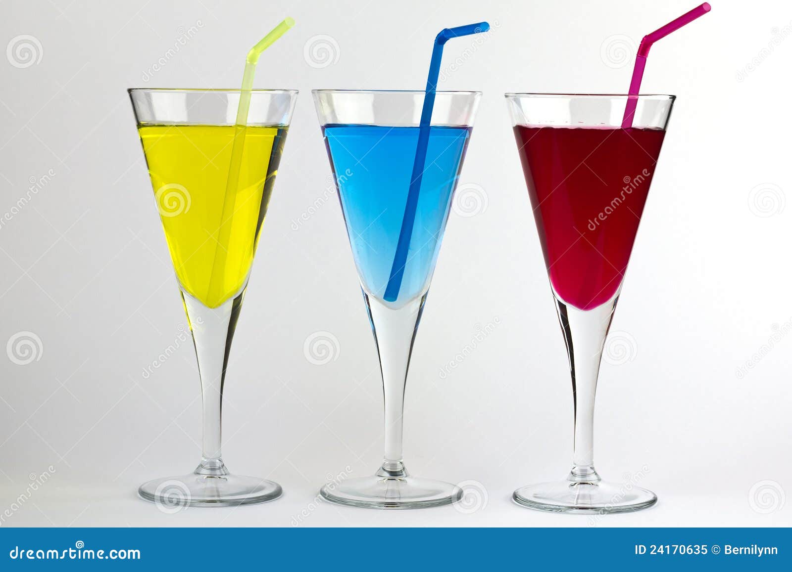 Three Colourful Cocktails stock image. Image of white - 24170635