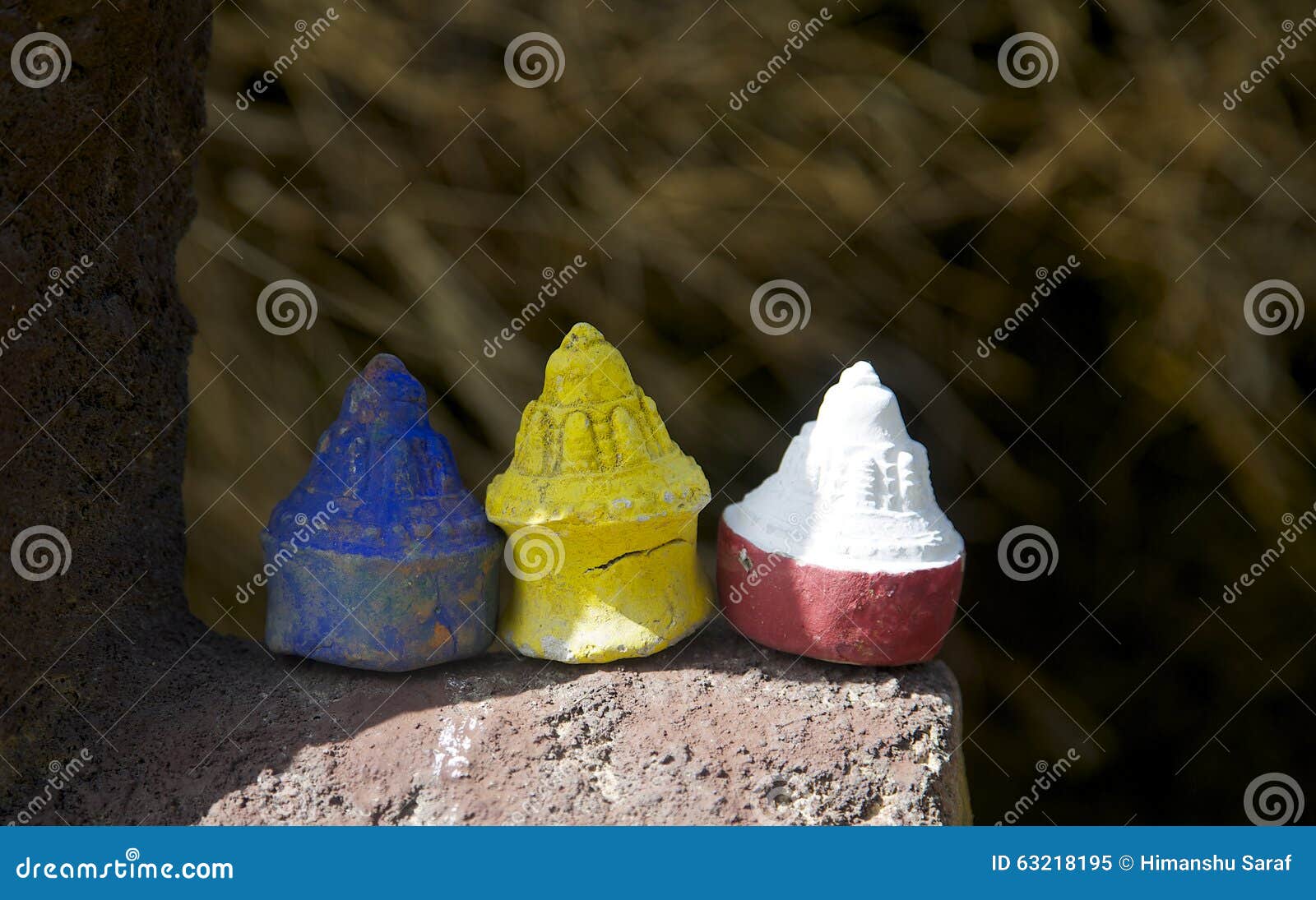 Three Colourful Mini Stupas Stock Image - Image of temple, pray: 63218195