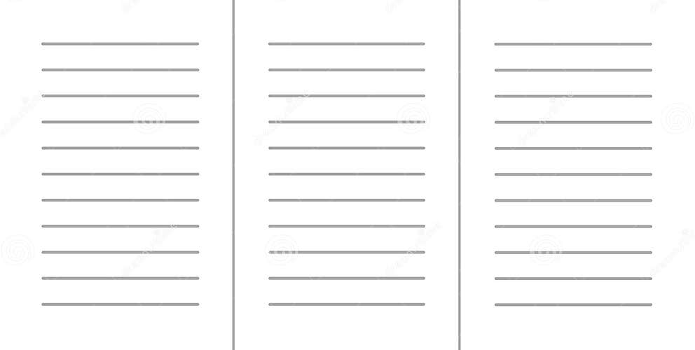 Three-Column Notepad Layout for Planning, Organizing Stock Illustration ...