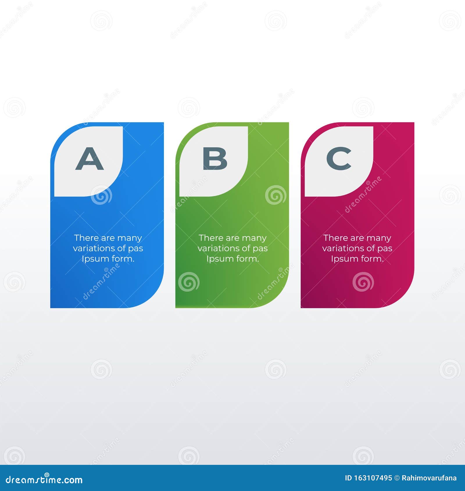 Three Columns Infographic Template Design. Business Concept Infograph ...