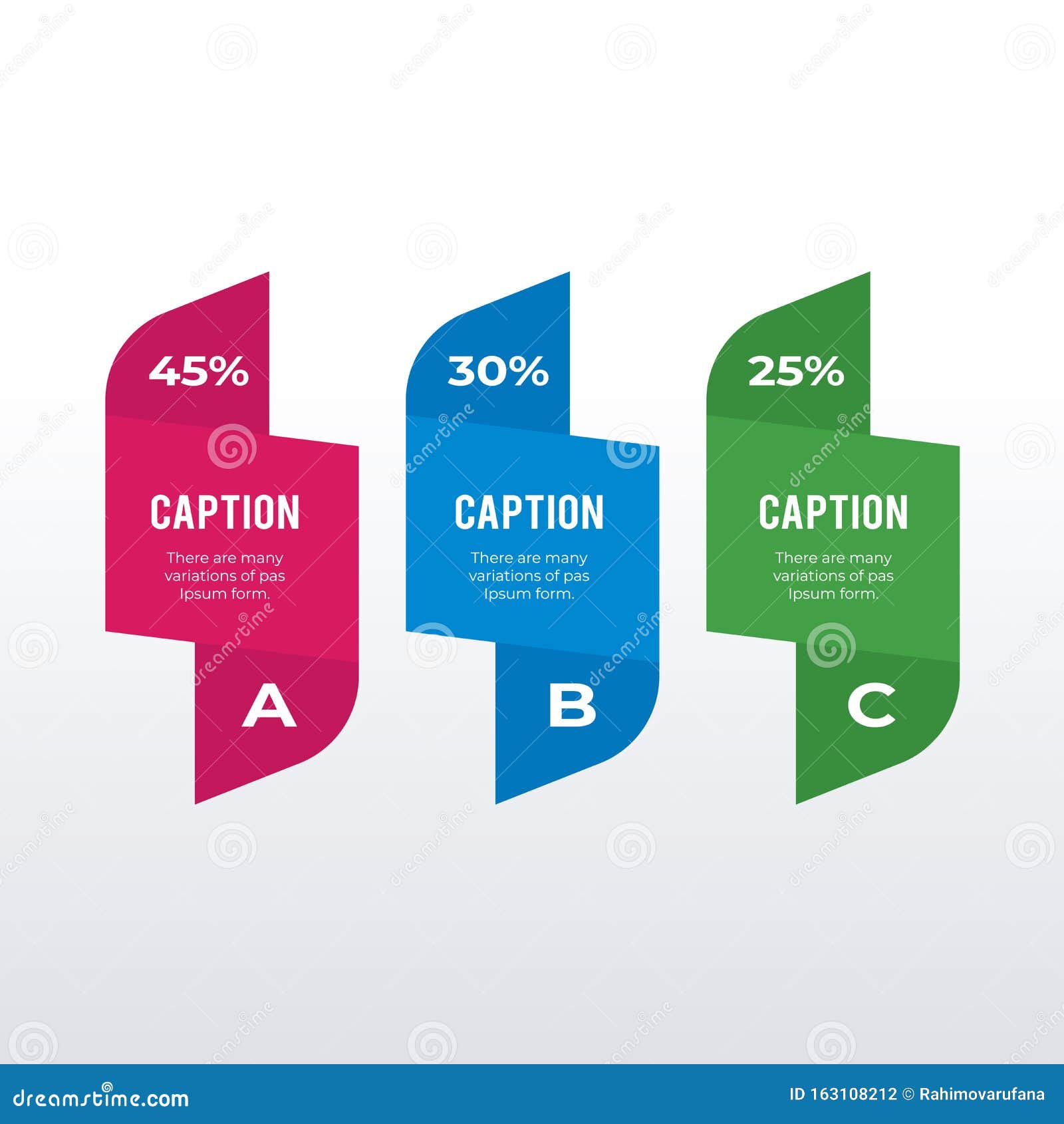 Three Columns Infographic Template Design. Business Concept Infograph ...