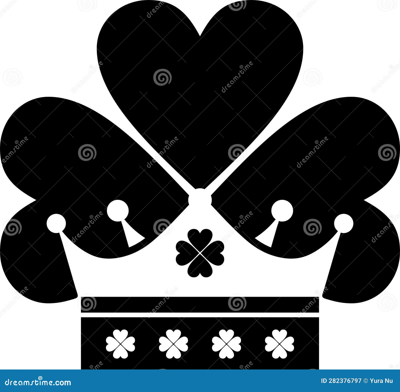 Love Crown and Clover Leaf Logo Stock Vector - Illustration of clover ...