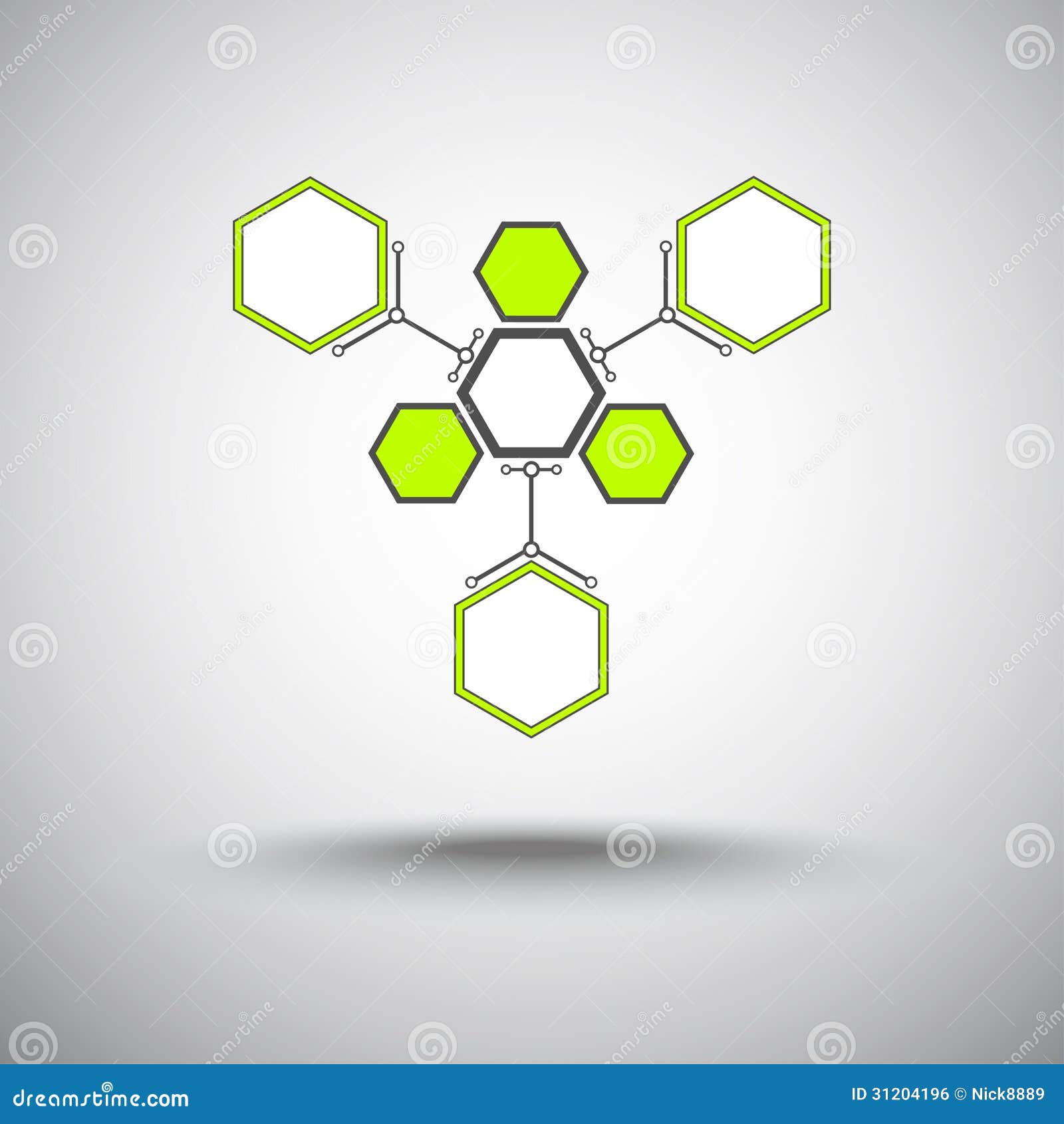 Three compounds green stock vector. Illustration of digital - 31204196