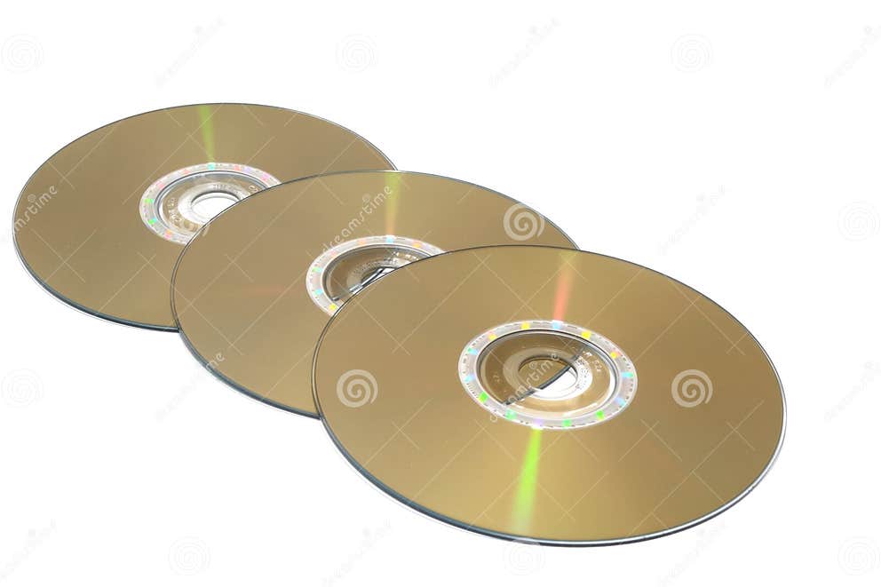 Three Computer Disk Isolated on a White Background Stock Image - Image ...