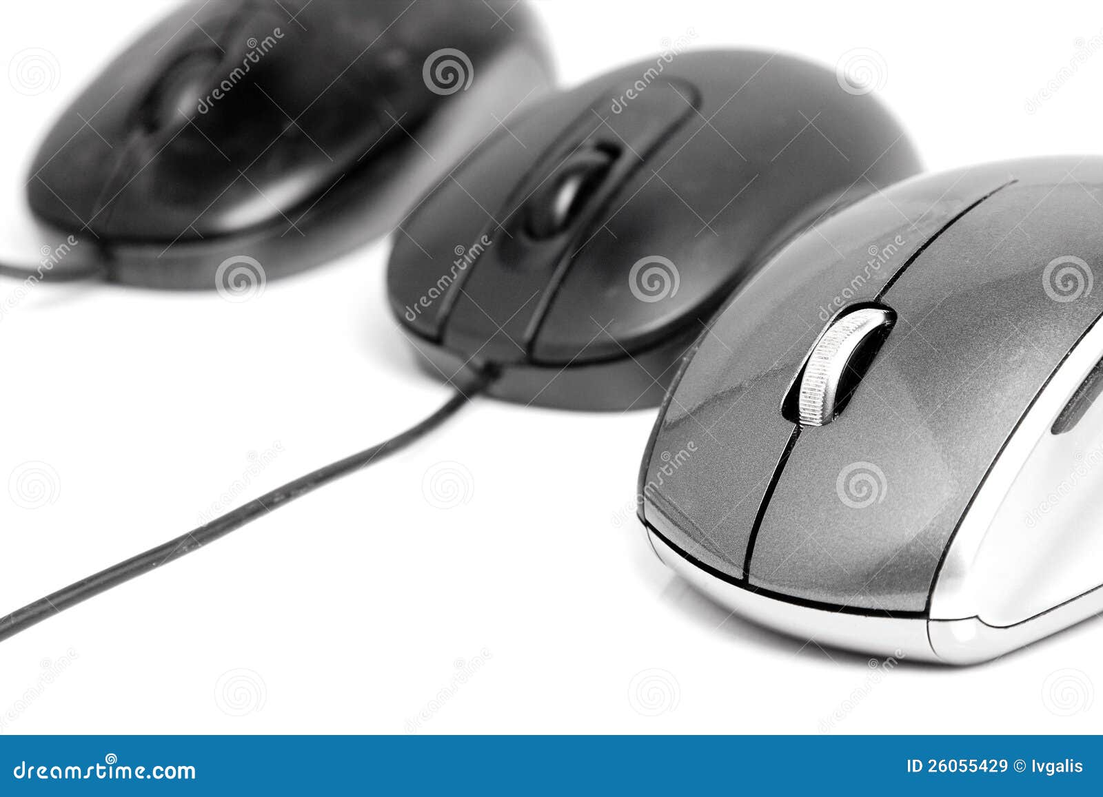 Three computer mice stock image. Image of equipment, generation - 26055429