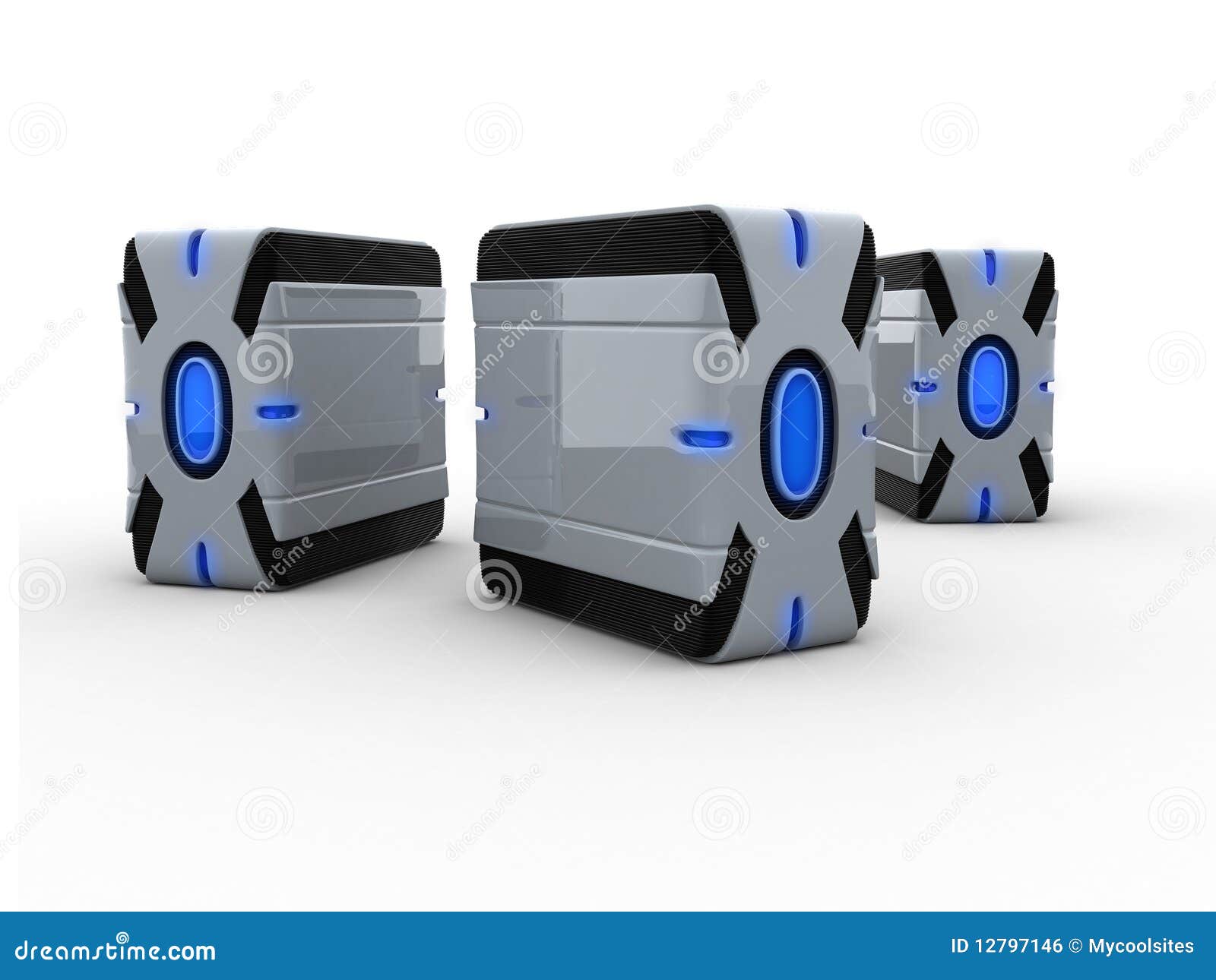 Three Computer Monitors Mockup Isolated On Transparent Background ...
