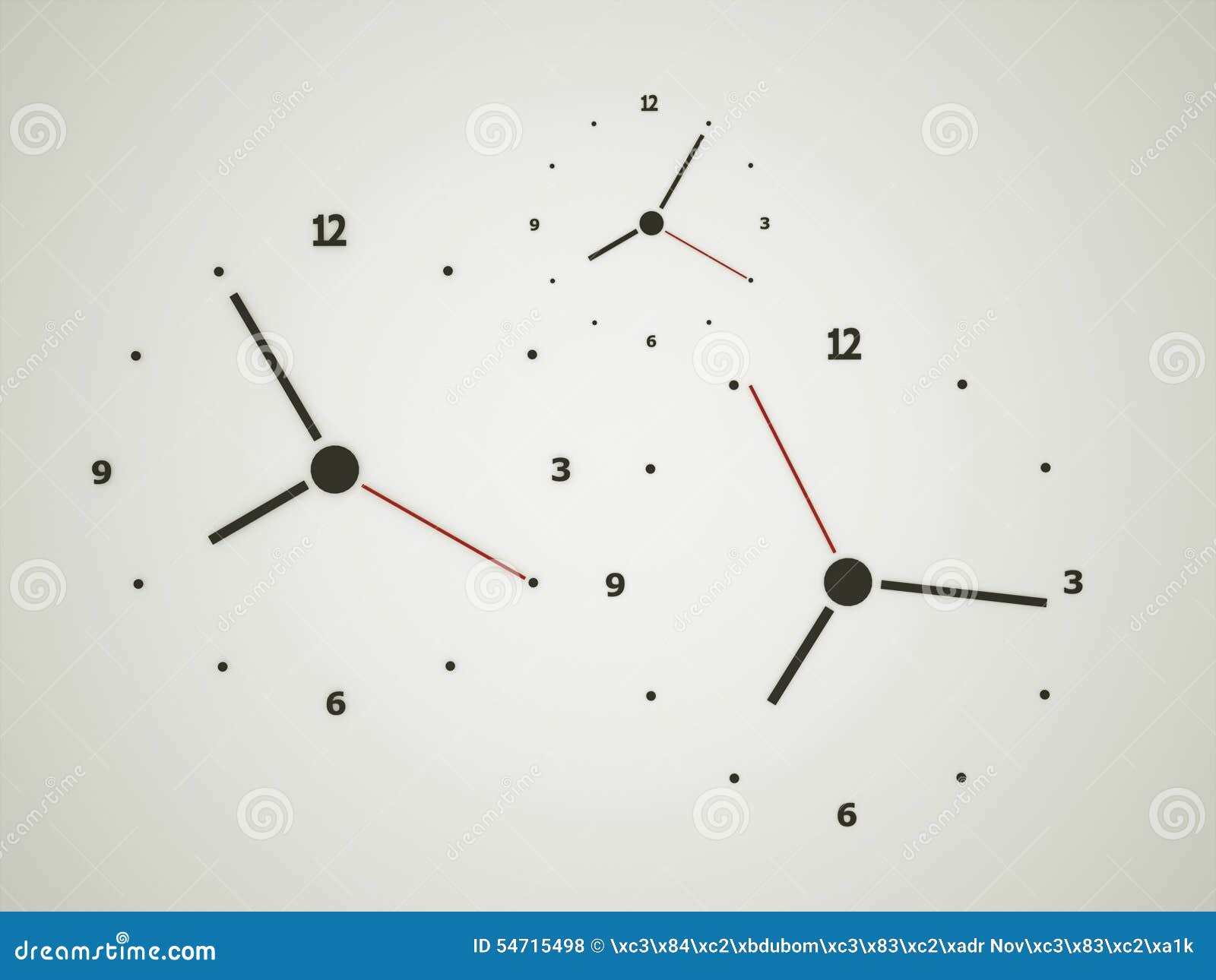 Three Concept Abstract Watches Stock Illustration - Illustration of ...