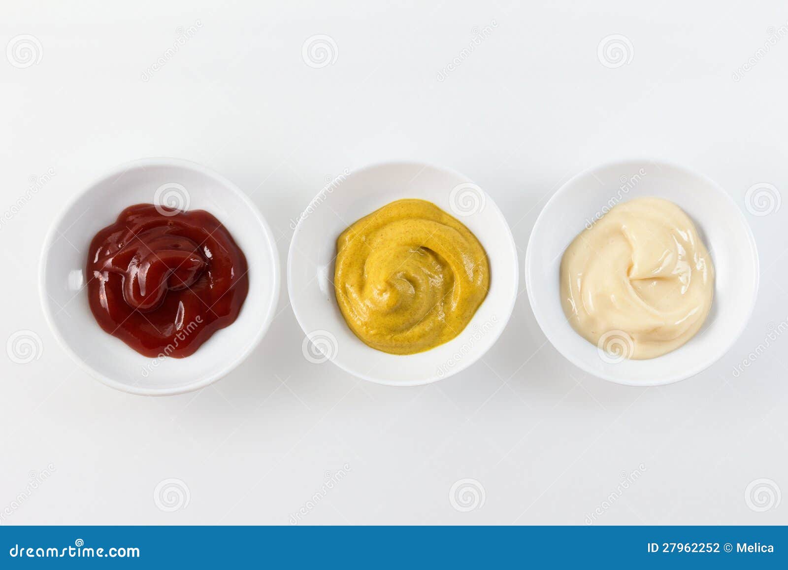 Three Condiment Bowls stock photo. Image of assorted - 27962252