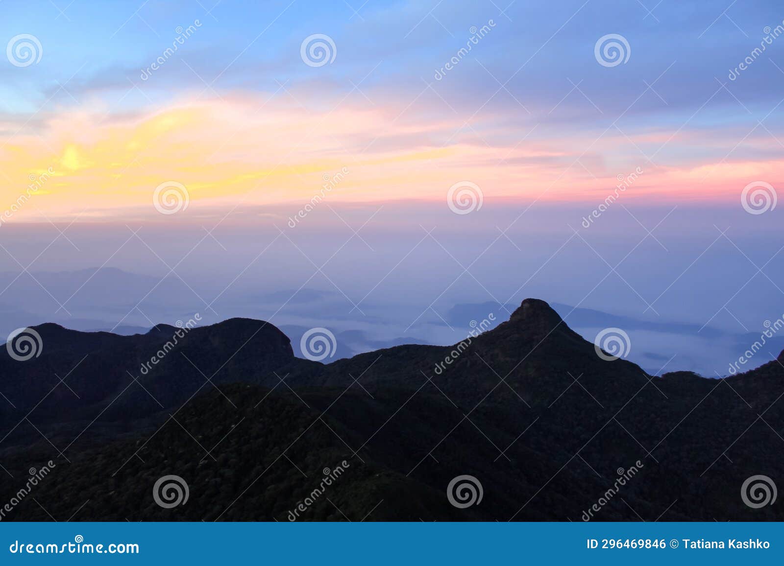 The Three Cone Shape Mountains and the Magical Sunrise Sky at Adam S ...