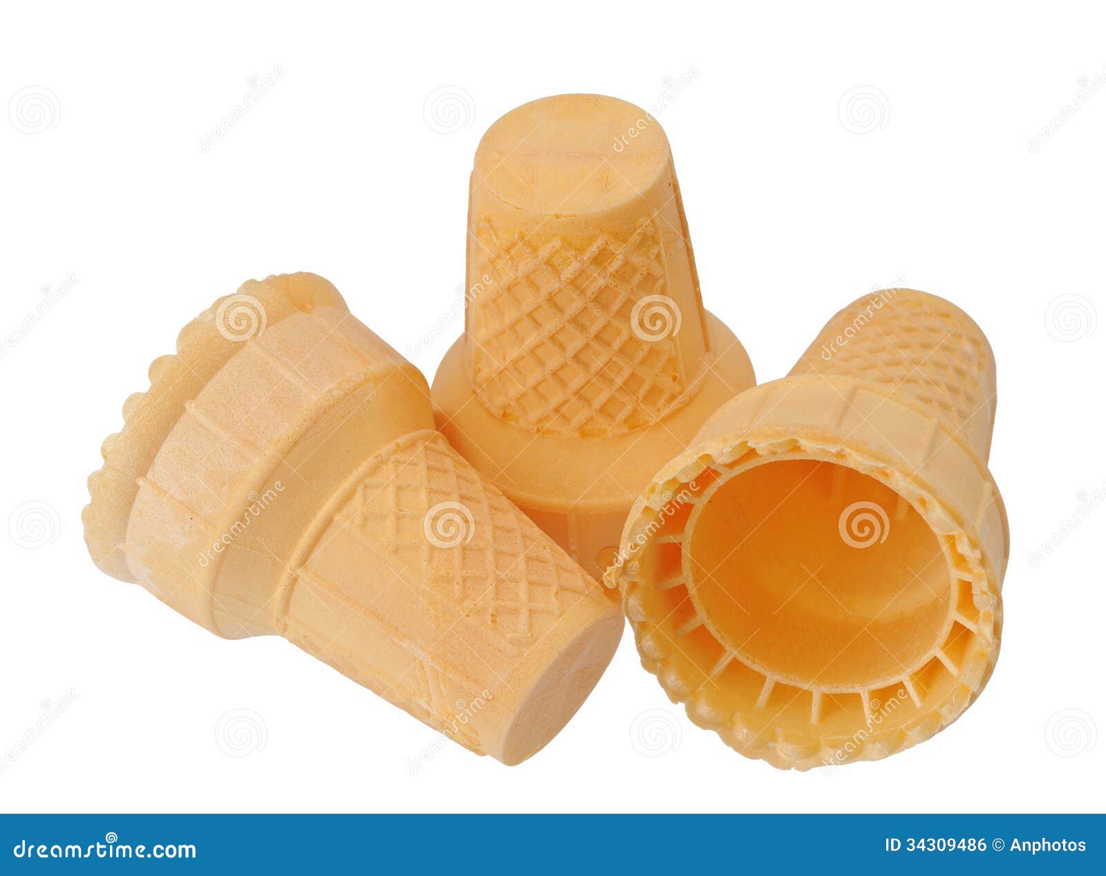 Three cones stock photo. Image of snack, fresh, cream - 34309486