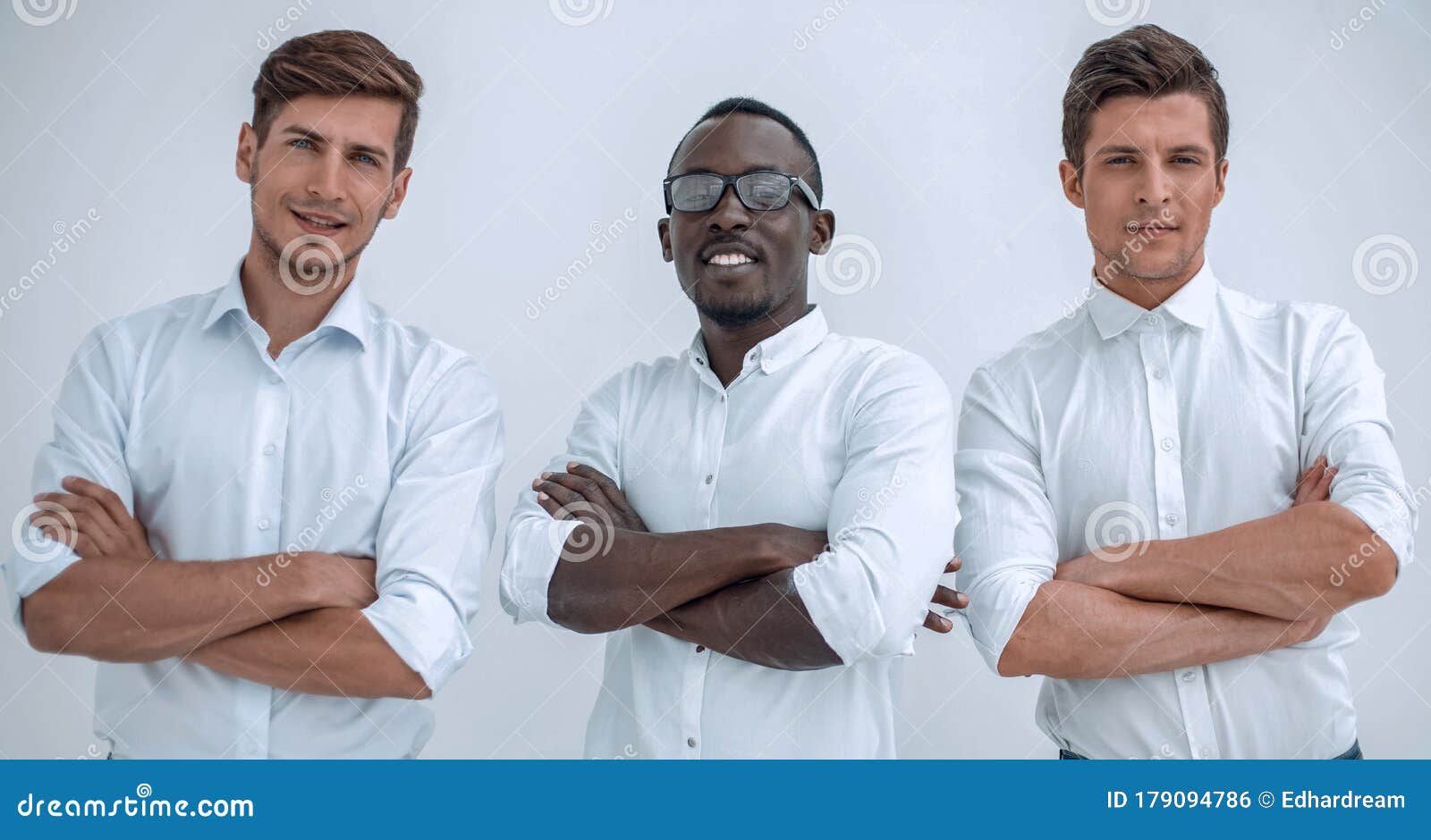 Three Confident Business Men Standing Together Stock Photo - Image of ...
