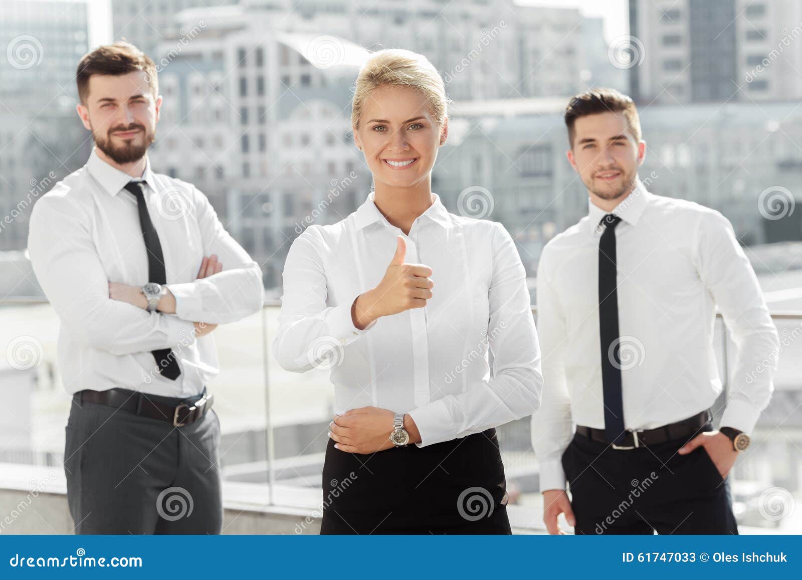 Three Confident Business Partners Near Office Stock Image - Image of ... Three Confident Business Partners Near Office Stock Image - Image of ...
