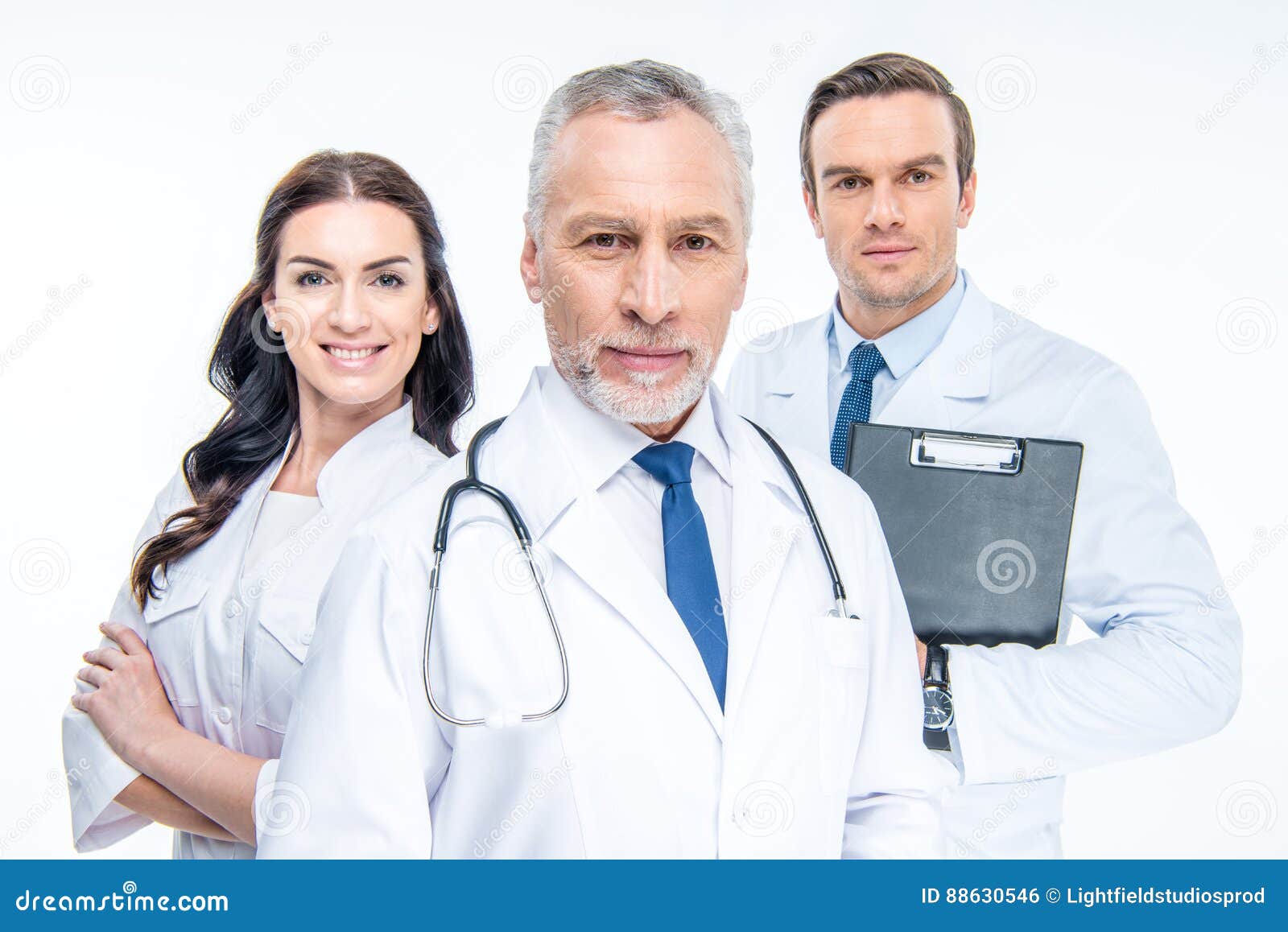Three confident doctors stock photo. Image of professional - 88630546