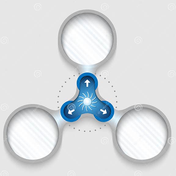 Three Connected Circular Frames Stock Vector - Illustration of design ...