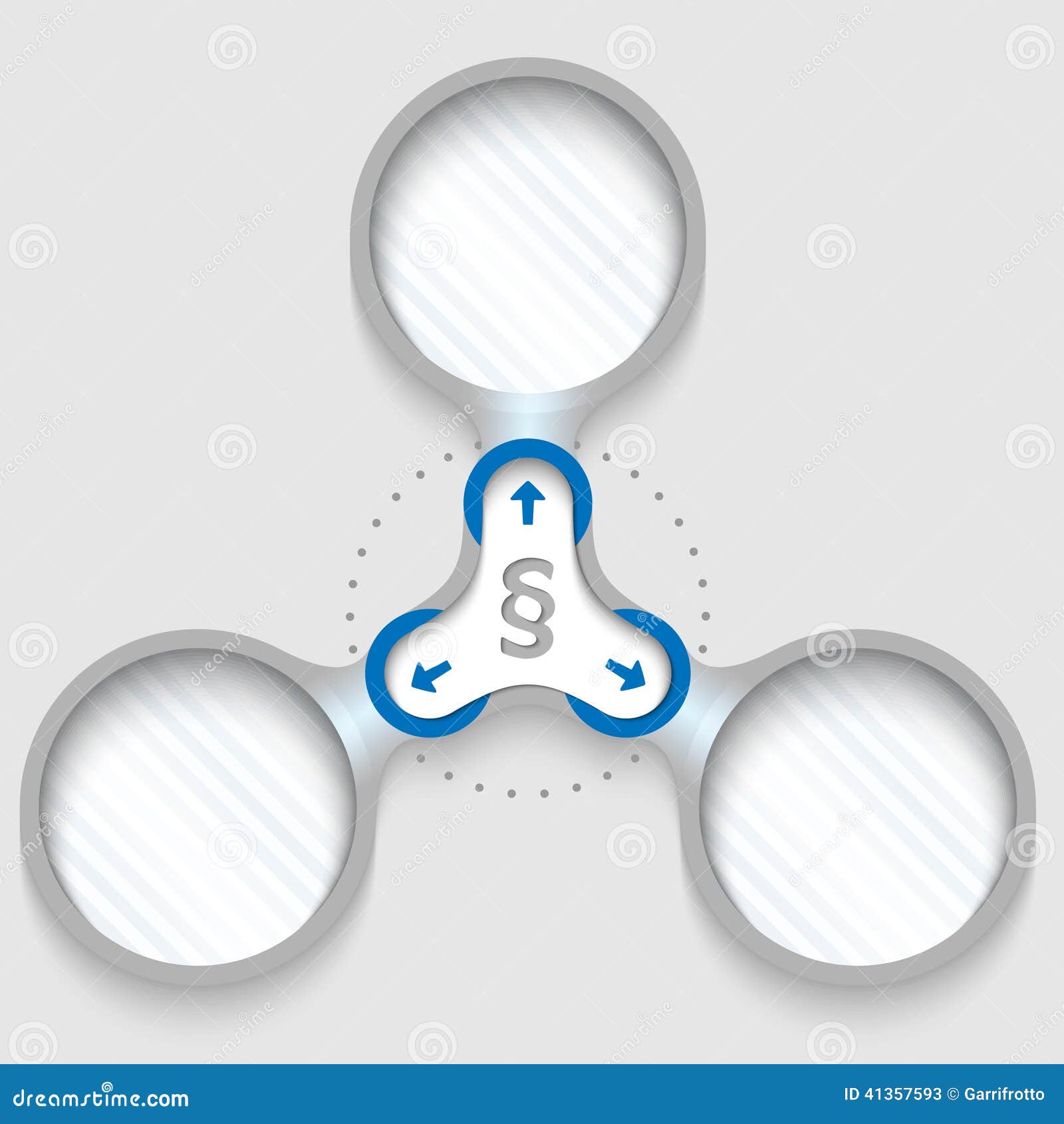 Three Connected Circular Frames for Text Stock Vector - Illustration of ...