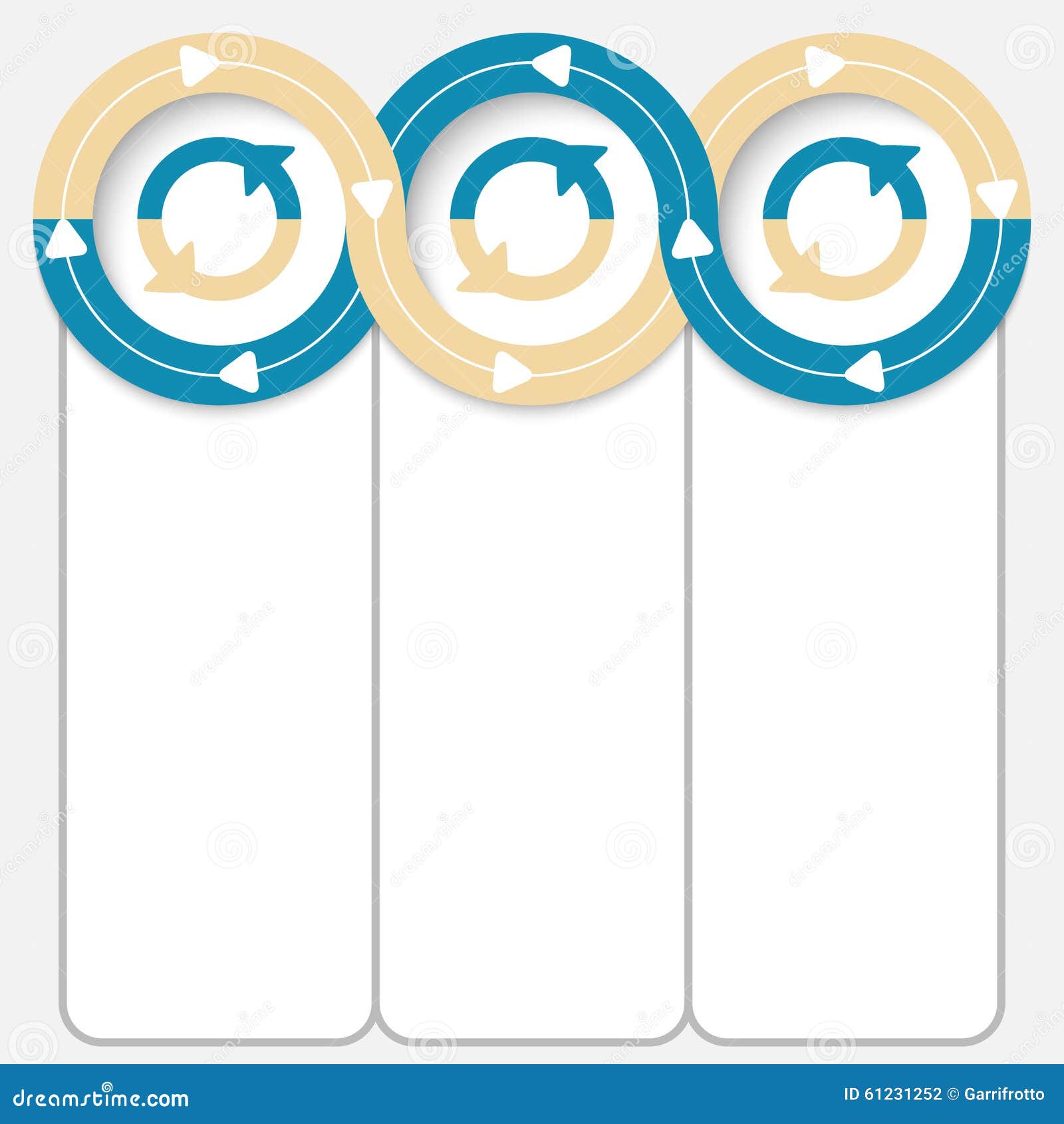 Three connected frames stock vector. Illustration of advertising - 61231252