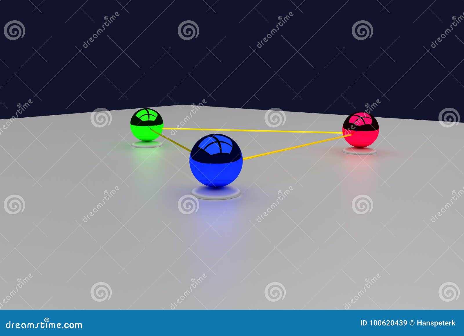 Three Connected Glossy Balls Stock Illustration - Illustration of ...