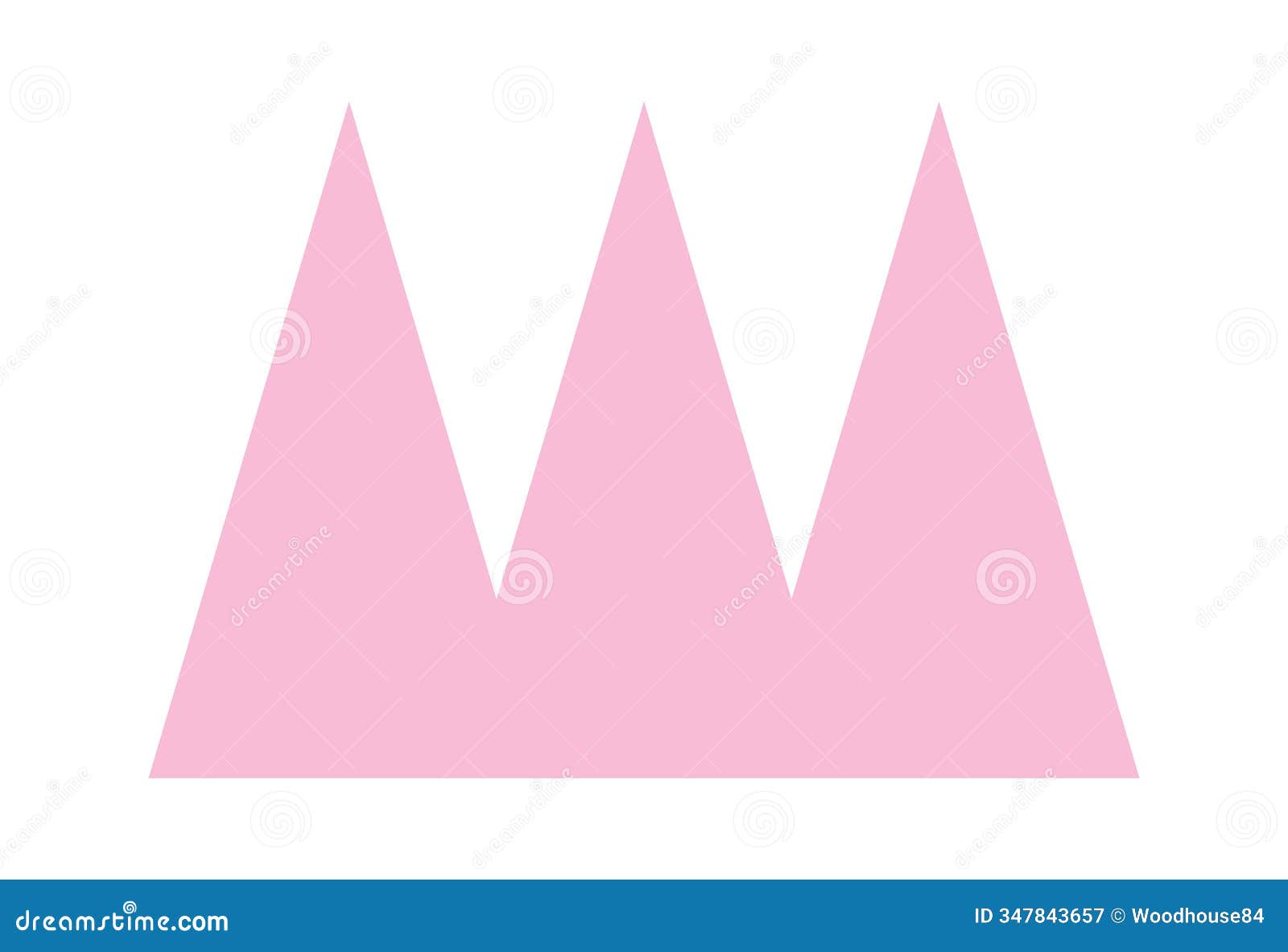 Three Connected Triangles Brutalist Form Stock Illustration ...