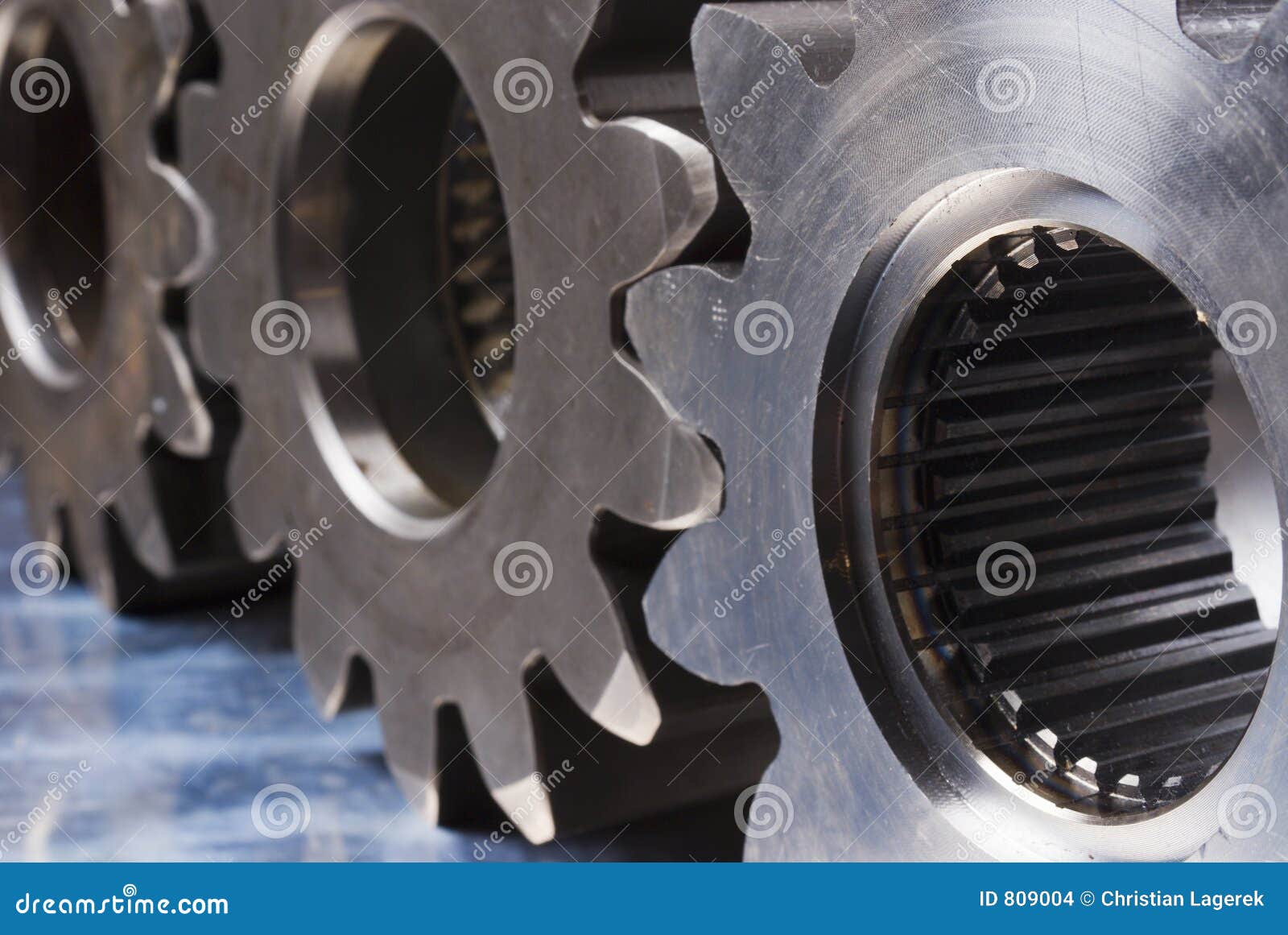 Three connecting gears stock photo. Image of power, still - 809004
