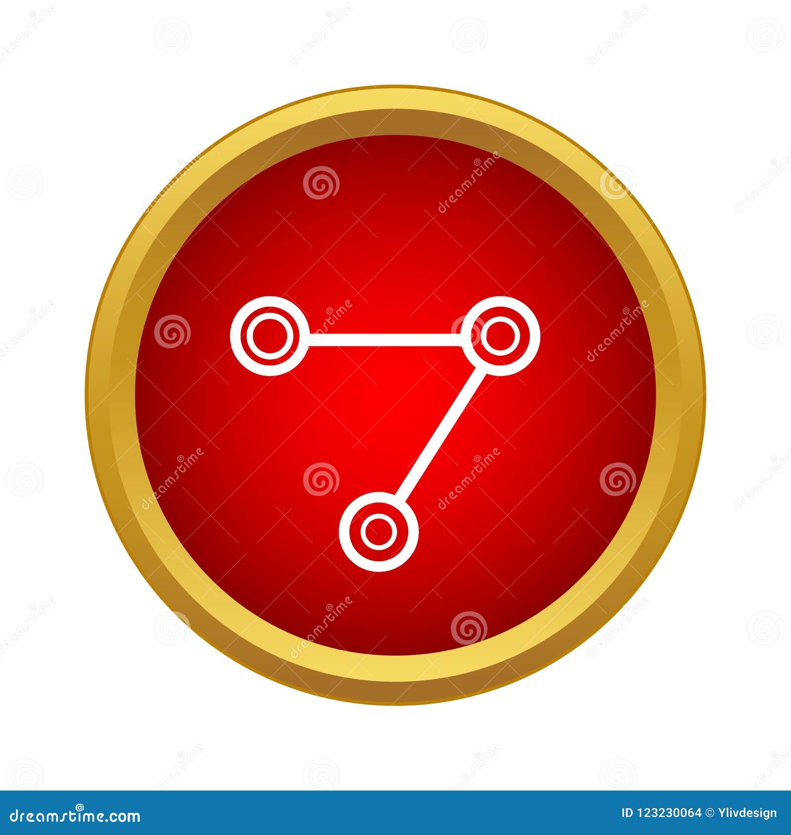 Three Connection Points Icon in Simple Style Stock Illustration ...