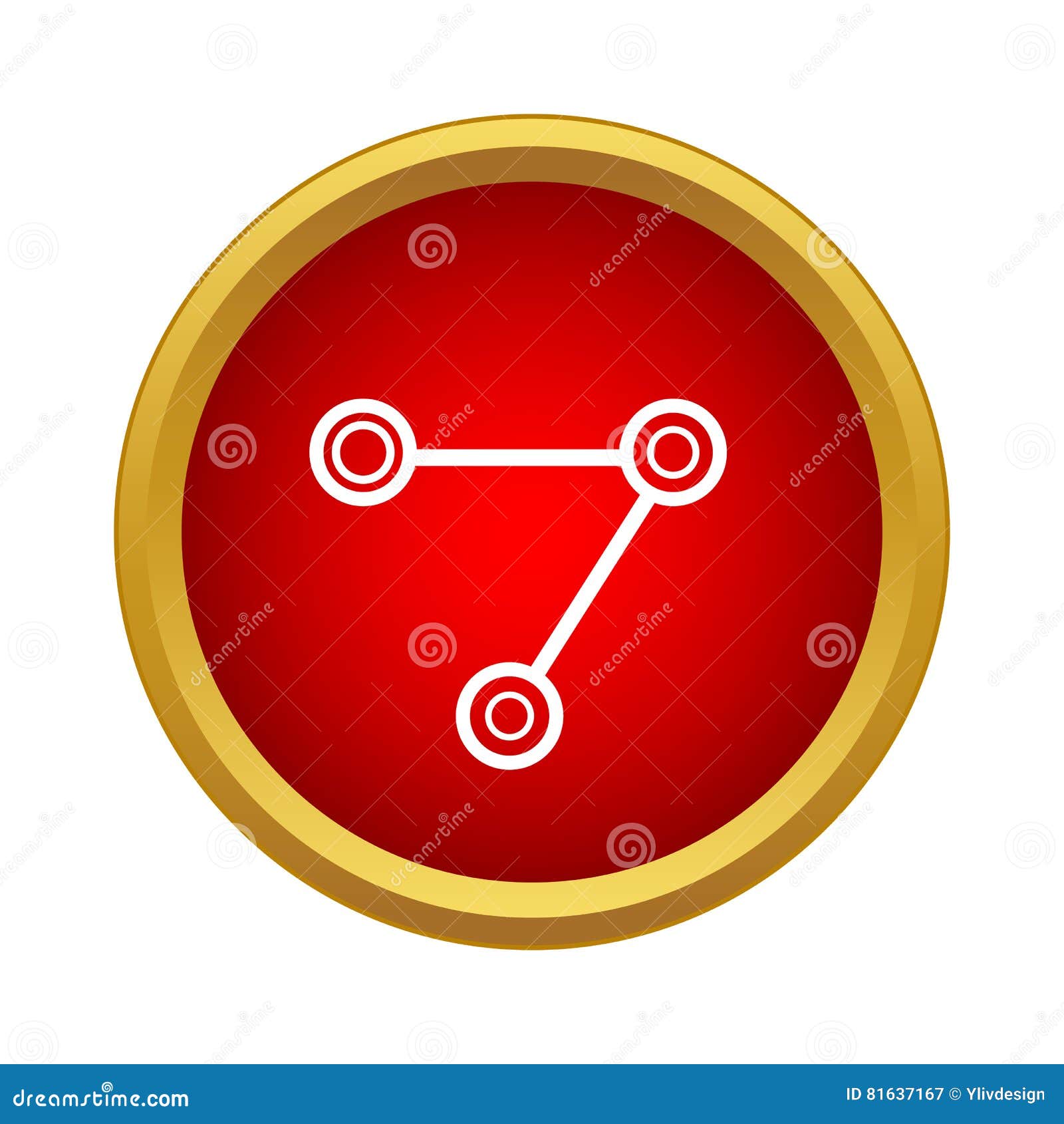 Three Connection Points Icon in Simple Style Stock Vector ...