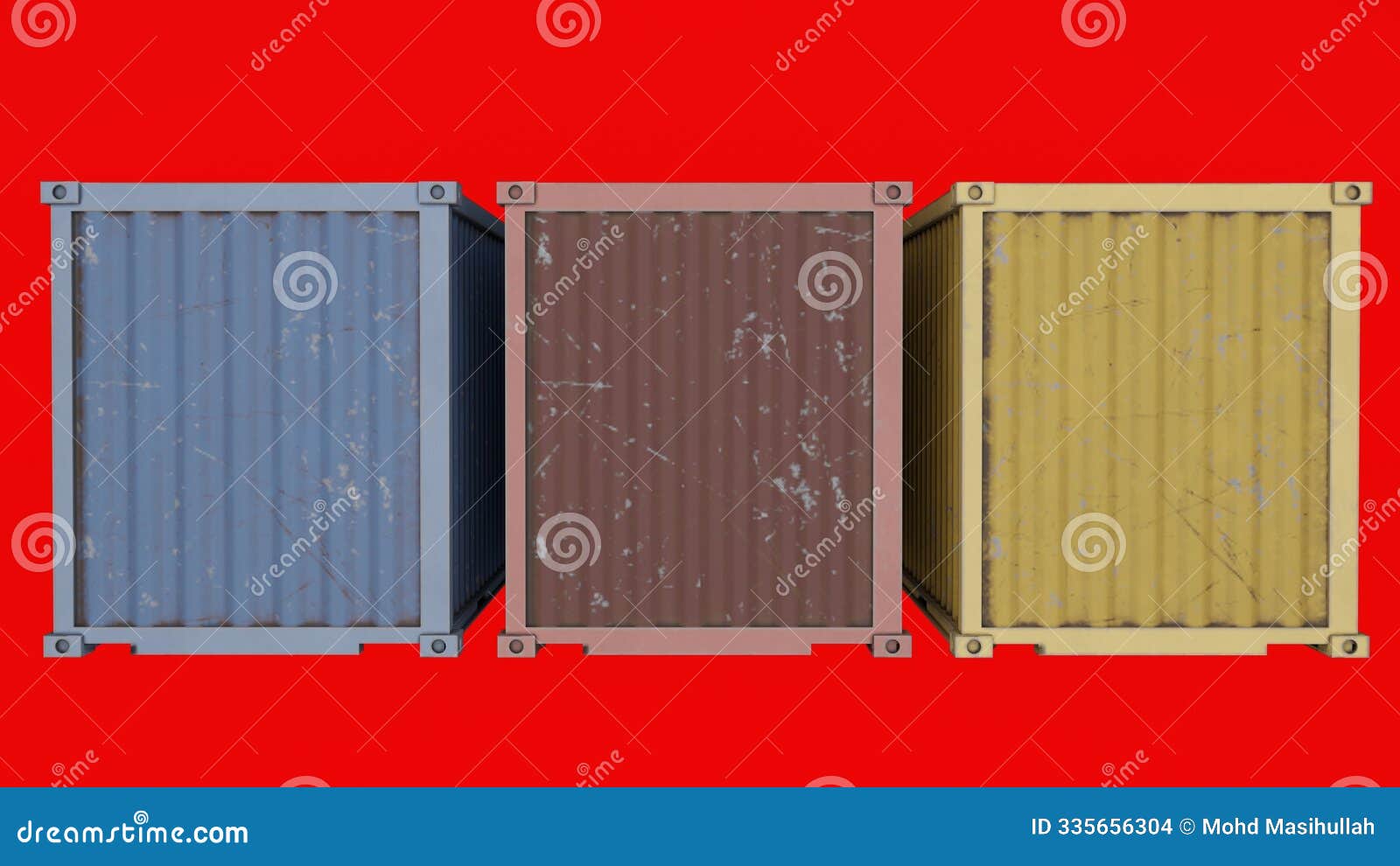 Three Container photos stock illustration. Illustration of presentation ...