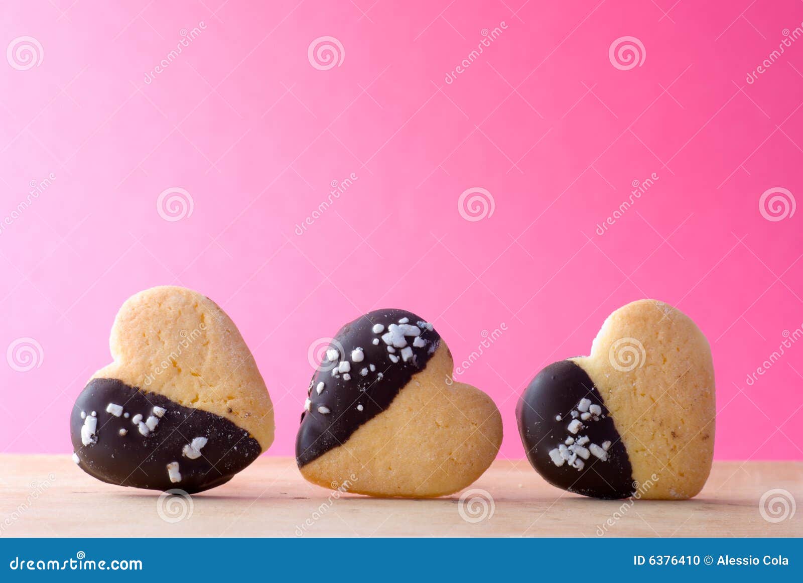Three cookie heart-shaped stock photo. Image of valentine - 6376410