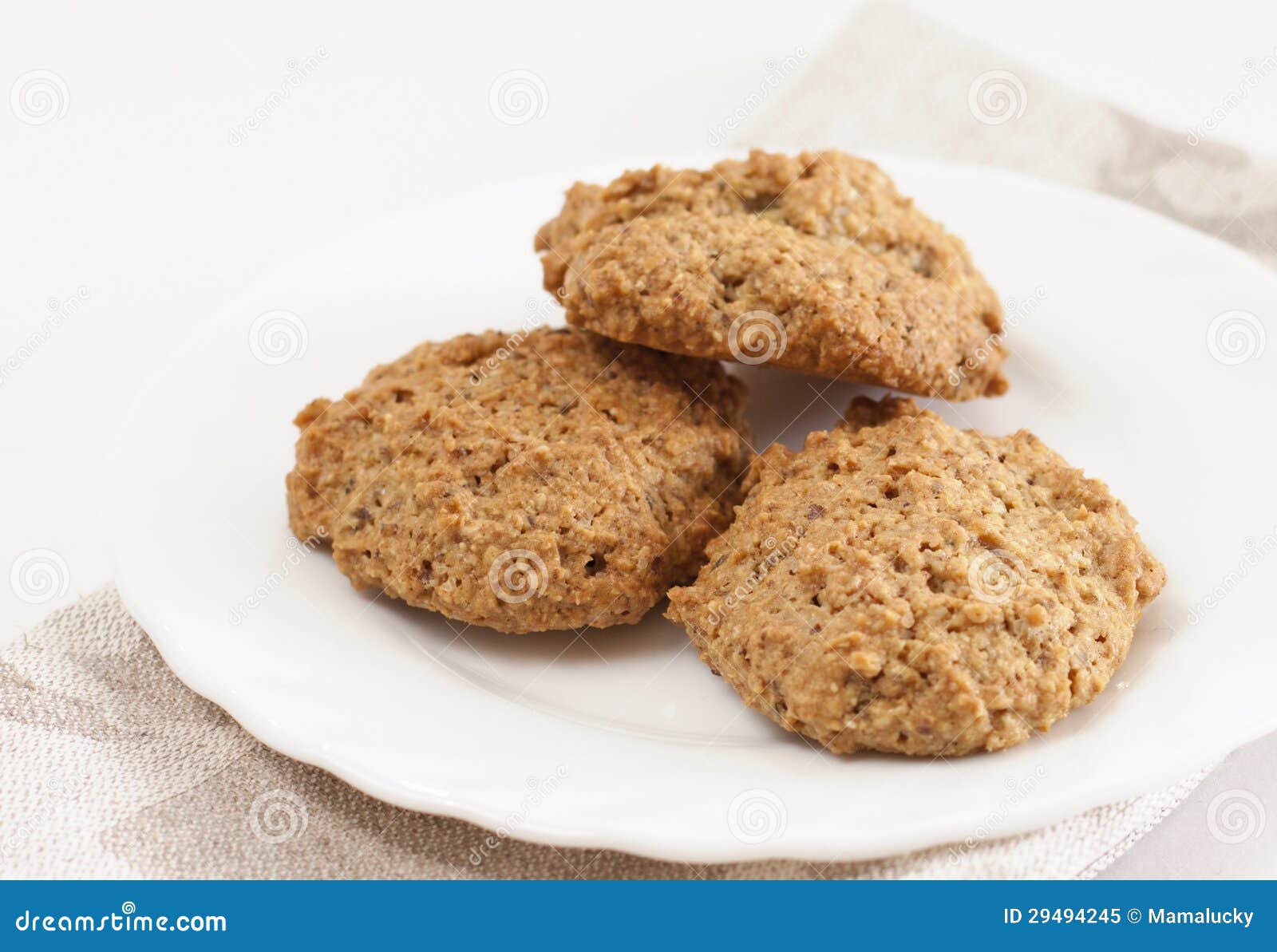 Three cookies stock image. Image of dessert, golden, close - 29494245