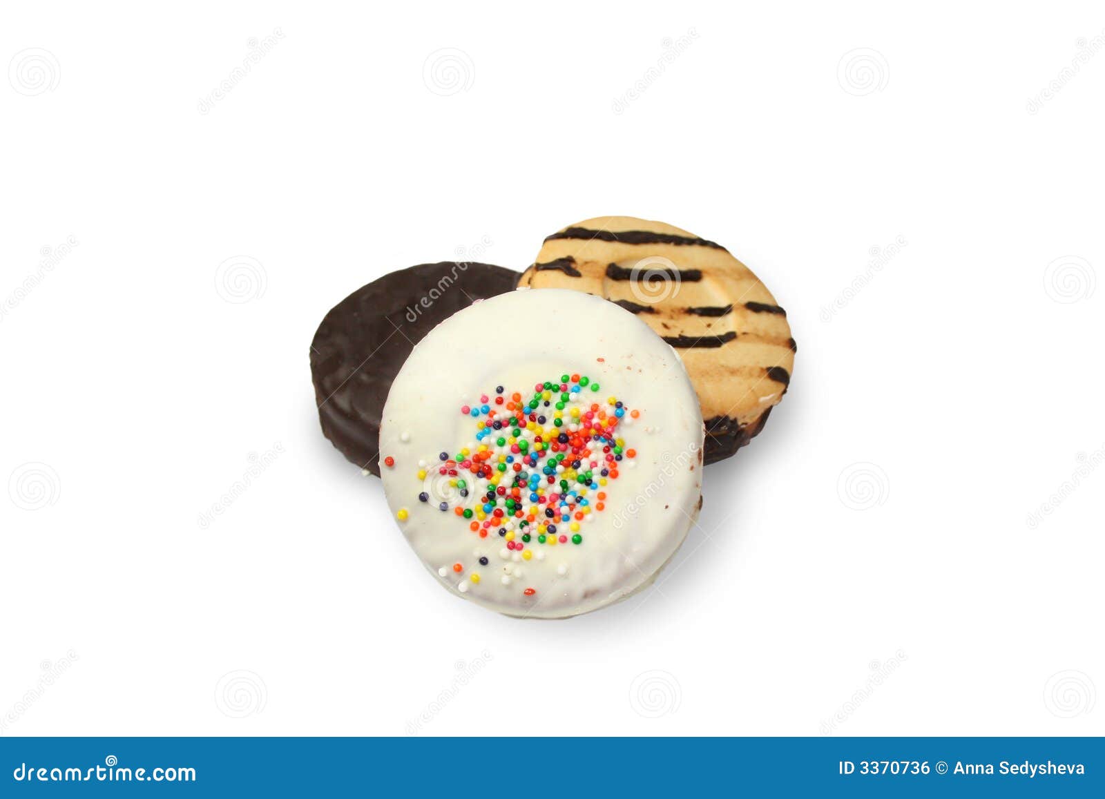 Three cookies stock photo. Image of sweet, forbid, sweets - 3370736