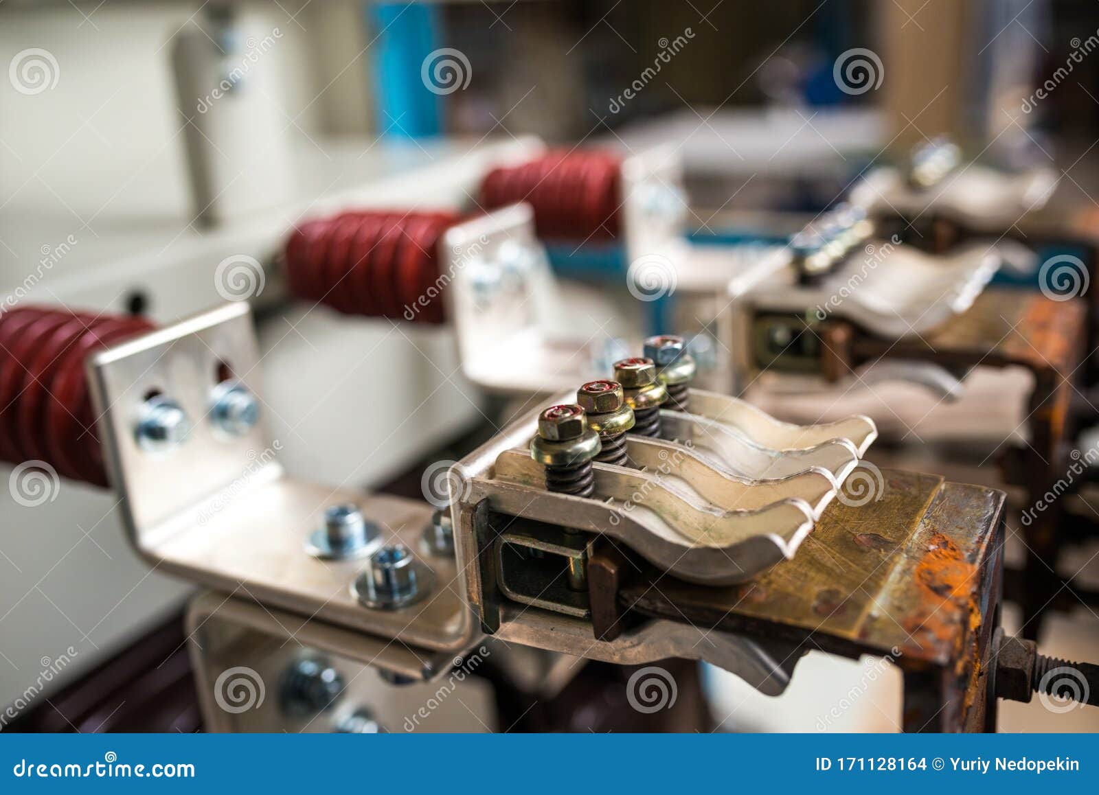 Three Copper Terminals with Conductor Stock Photo - Image of conduit ...