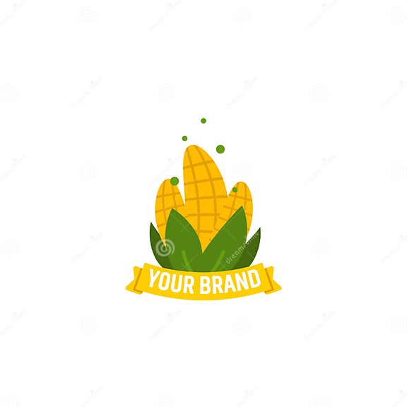 Three Corn Emblem Badge Logo Icon Illustration Stock Vector ...