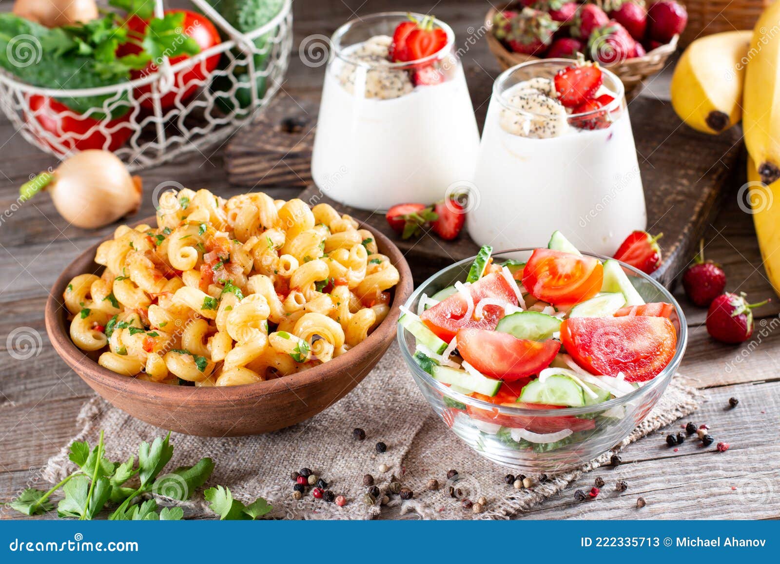 Three-course Set Menu for a Nutritious Healthy Lunch. Three Course Set ...