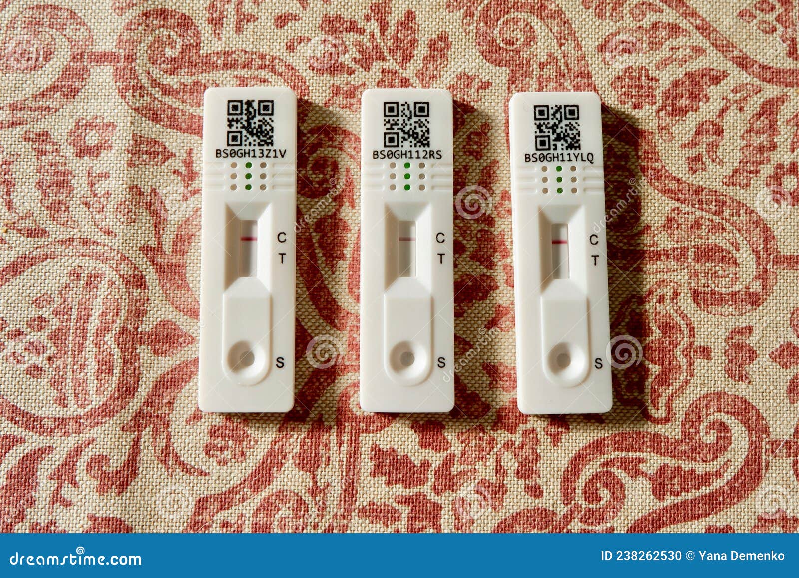 Three Covid19 Tests for Self Testing with Negative Result on the Table ...