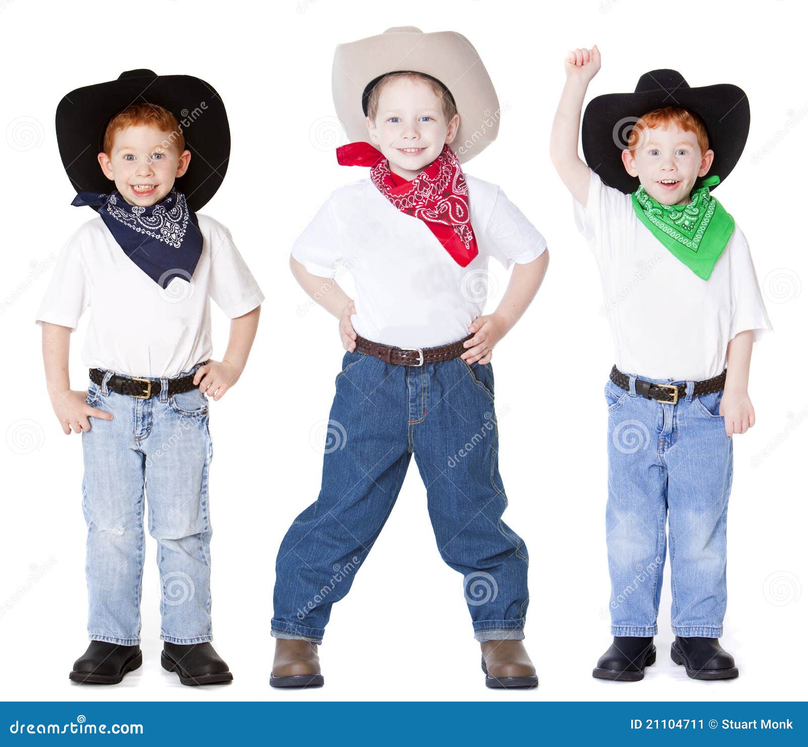 Three cowboys stock image. Image of american, hips, bandana - 21104711