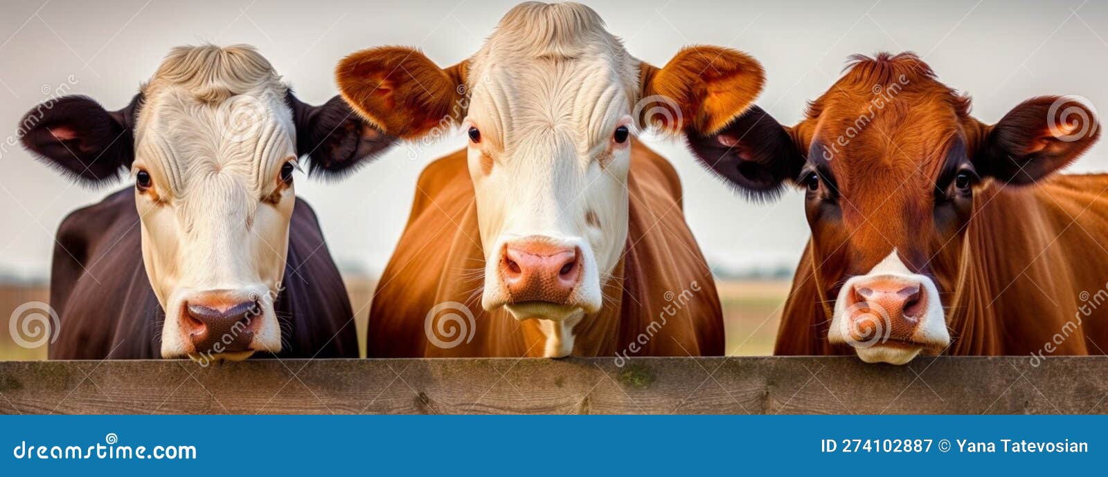 Three Cows In A Landscape And Farm. Cartoon Vector | CartoonDealer.com ...