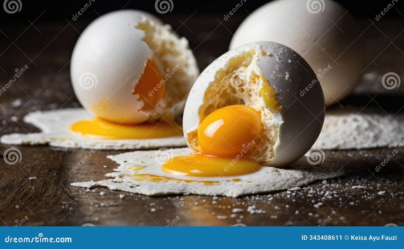 Three Egg Yolks Splashing In Water On White Background Royalty-Free ...