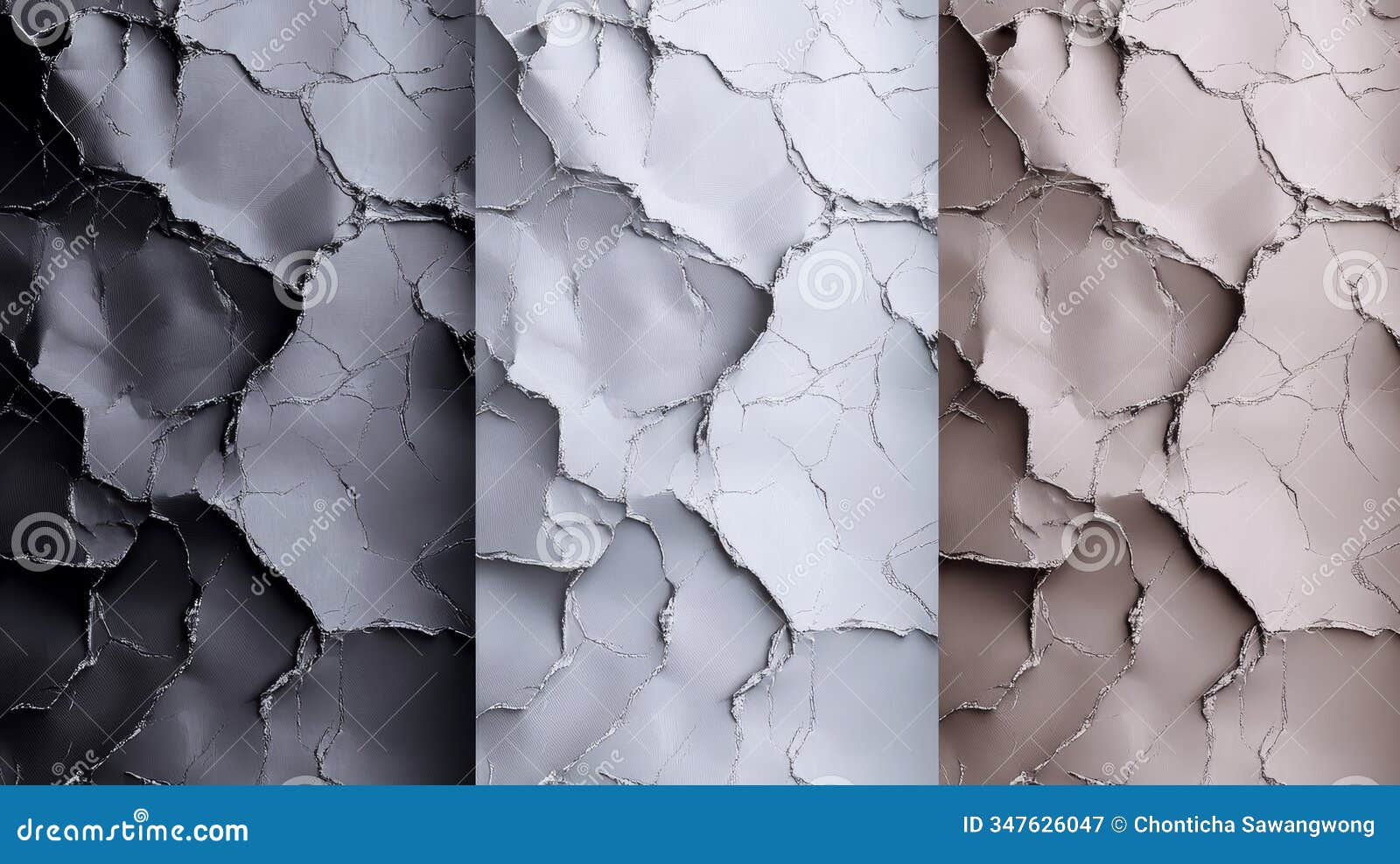 Cracked Wallpapers Set of Three, Diverse Texture Backgrounds for ...