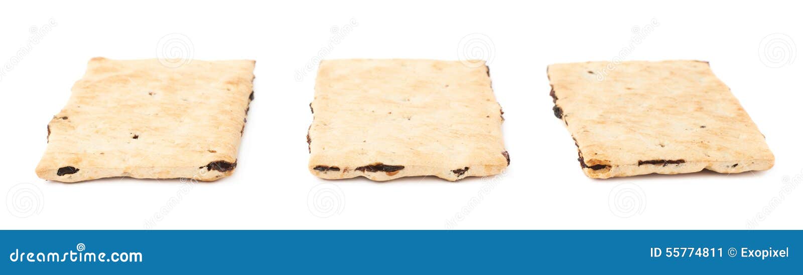 Three Cracker Cookies Isolated Stock Image - Image of delicious, diet ...