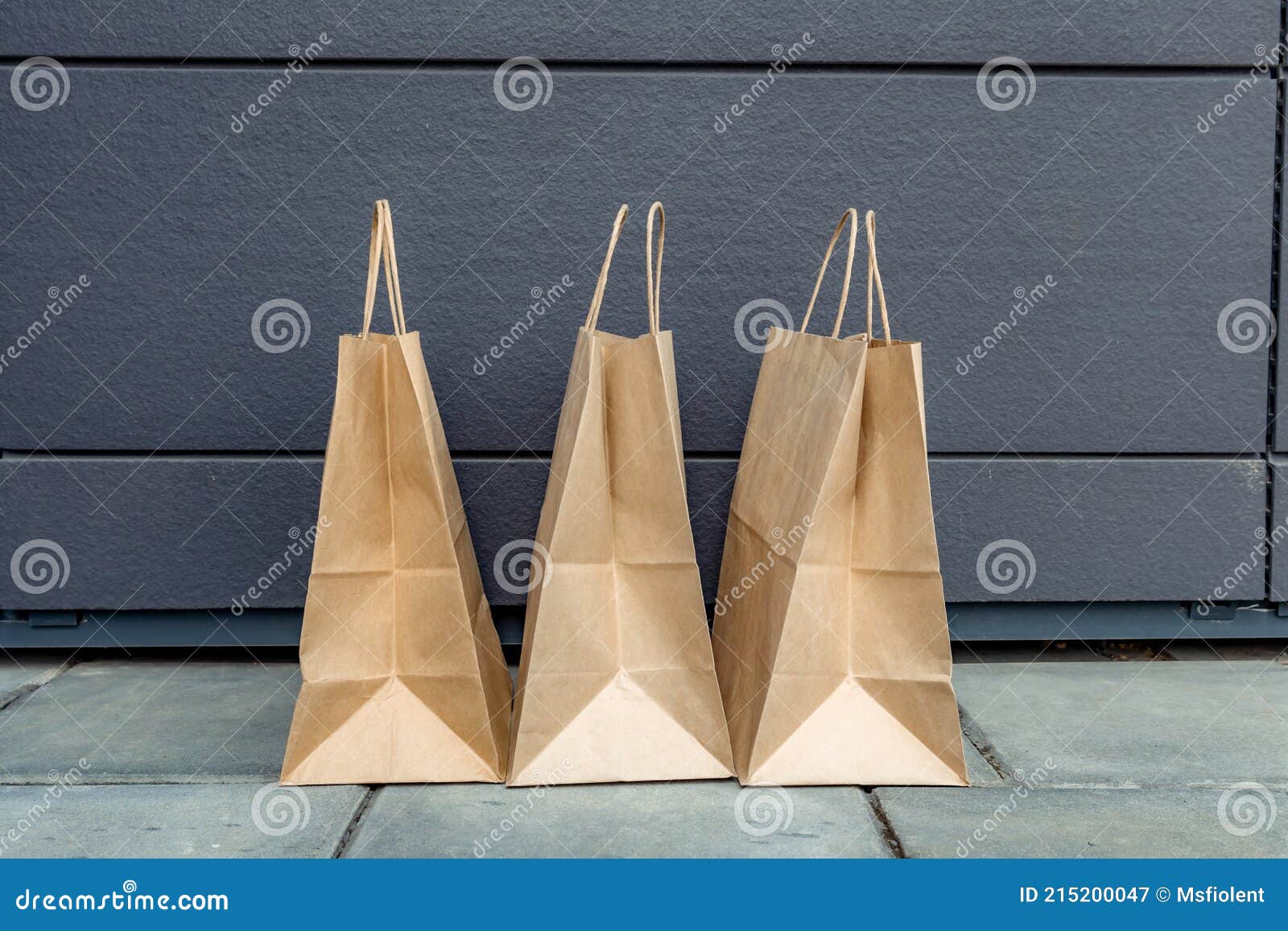 Three Craft Paper Photo Frames Hanging On The Rope Isolated On White ...