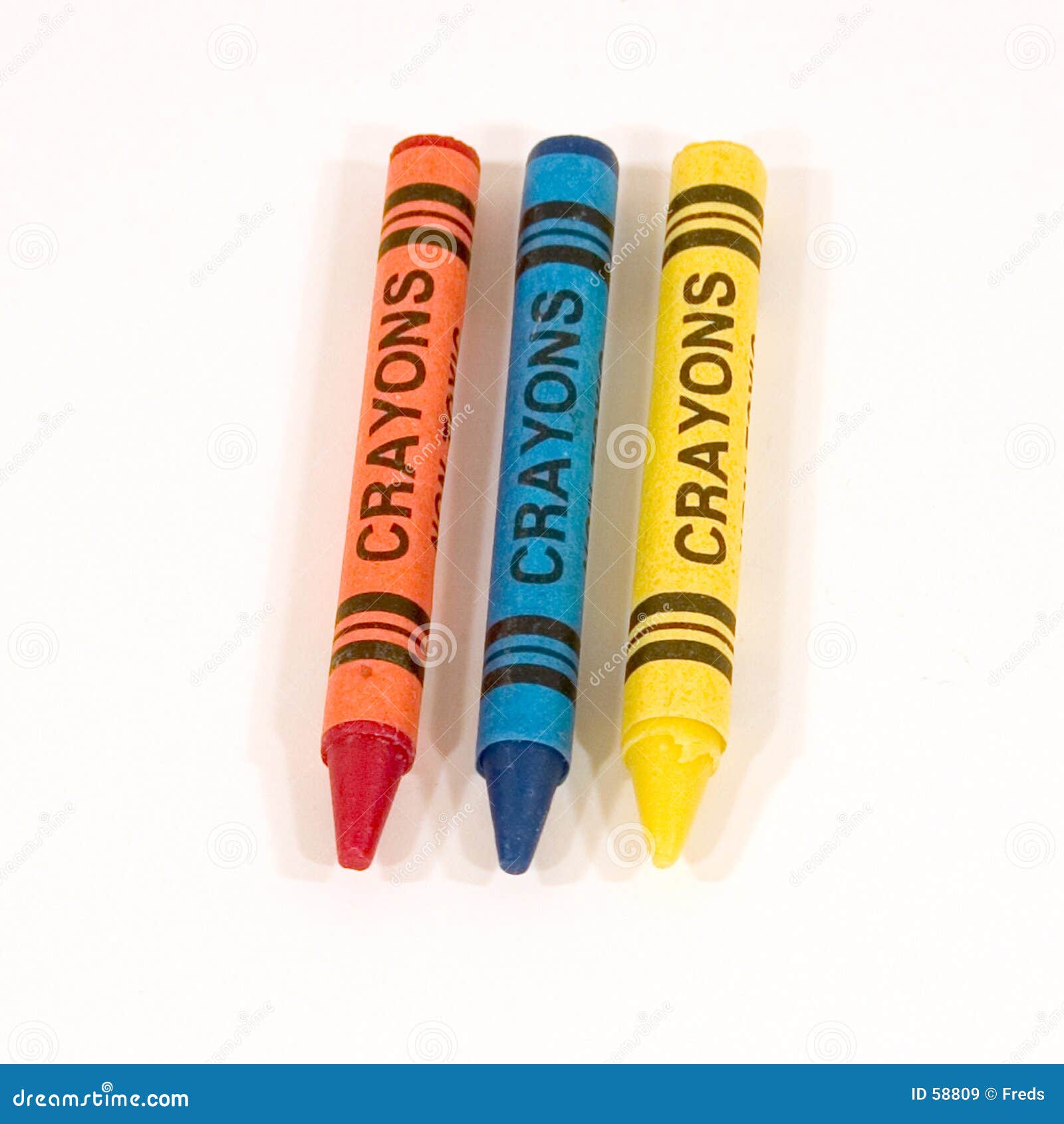 Three crayons stock image. Image of details, pencil, children - 58809