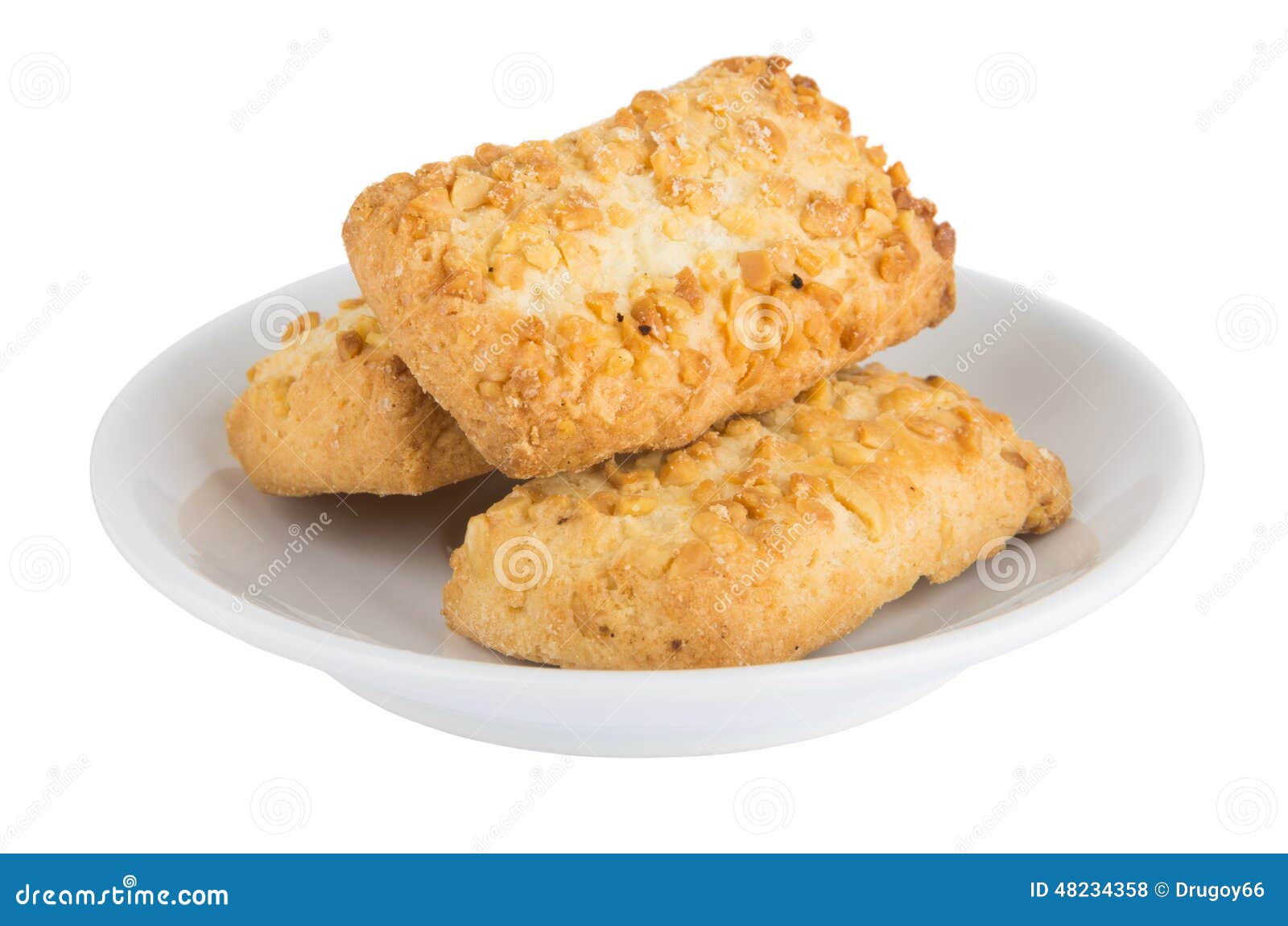 Three Crisp Shortbread in Saucer Stock Photo - Image of crumbly, sweet ...