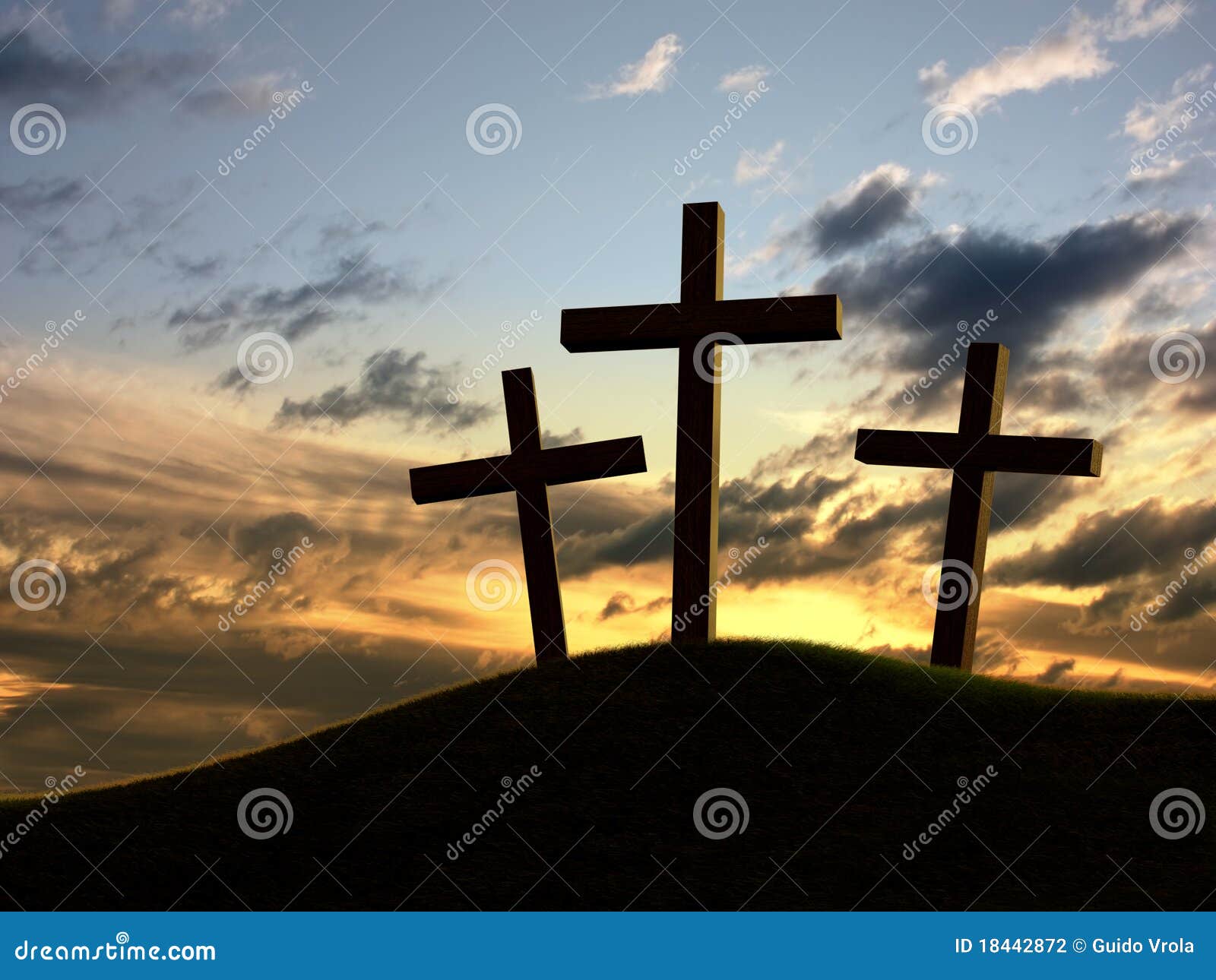 Three crosses stock illustration. Illustration of symbol - 18442872