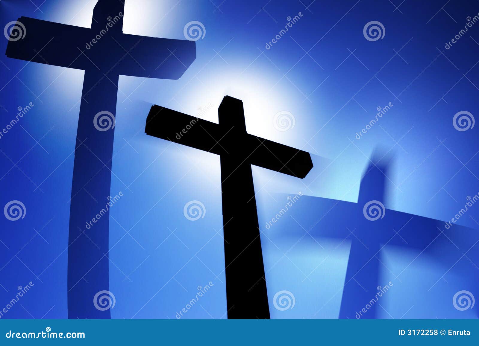 Three crosses stock illustration. Illustration of firmament - 3172258